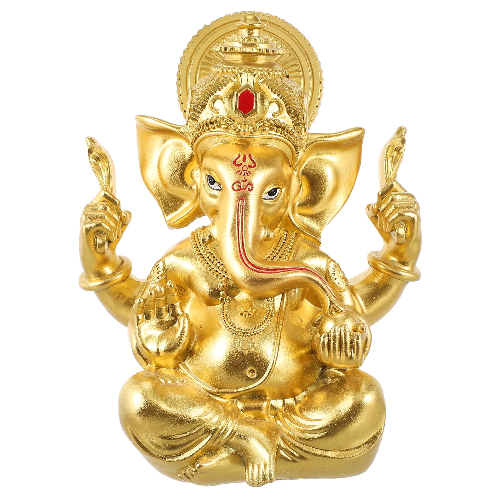 Resin Ganesha Adornment Elephant Buddha Statue Hindu Blessing ...