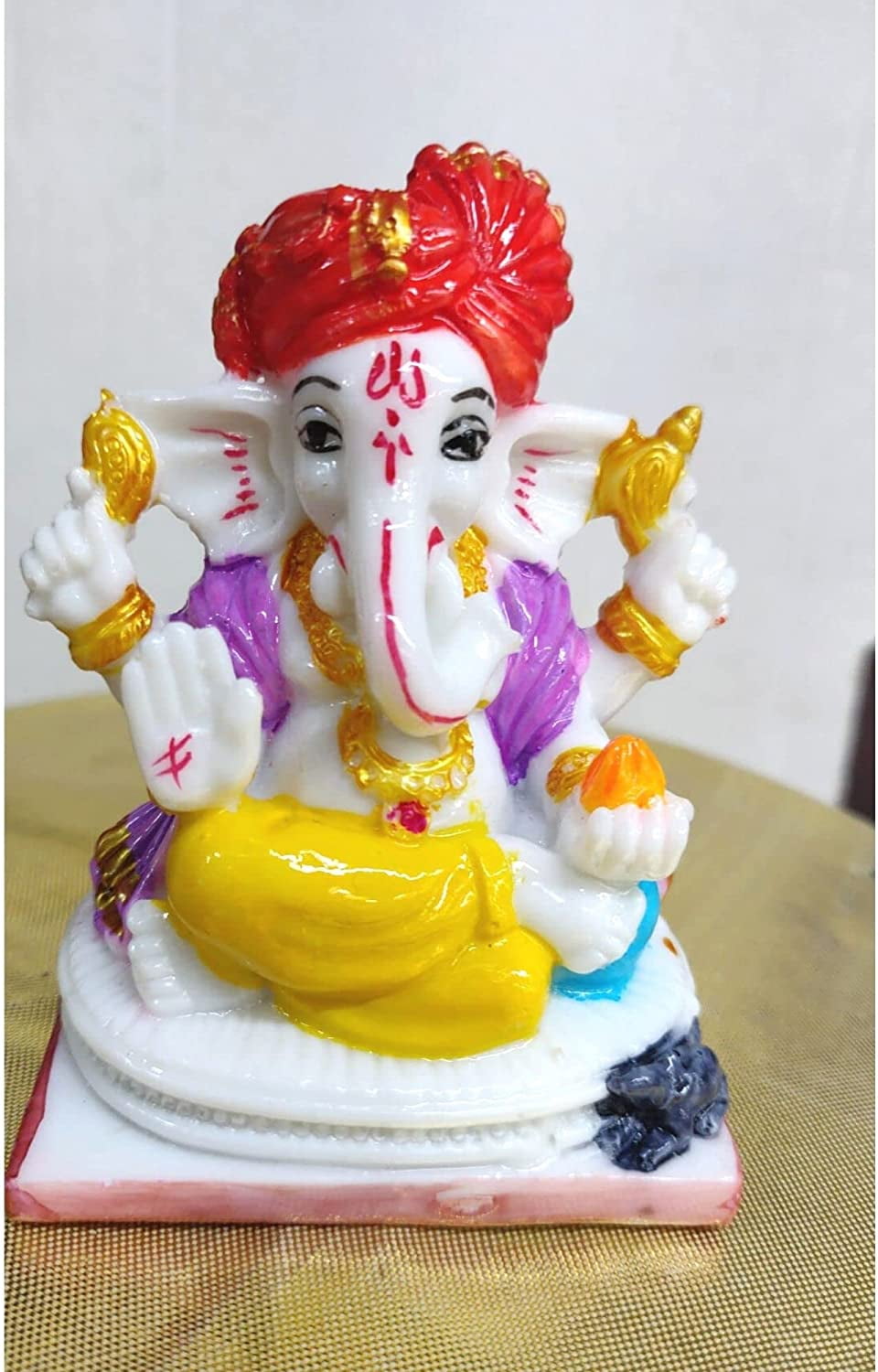Resin Ganesha Statue Small Ganpati Idola Sculpture Vinayaka Statue for ...