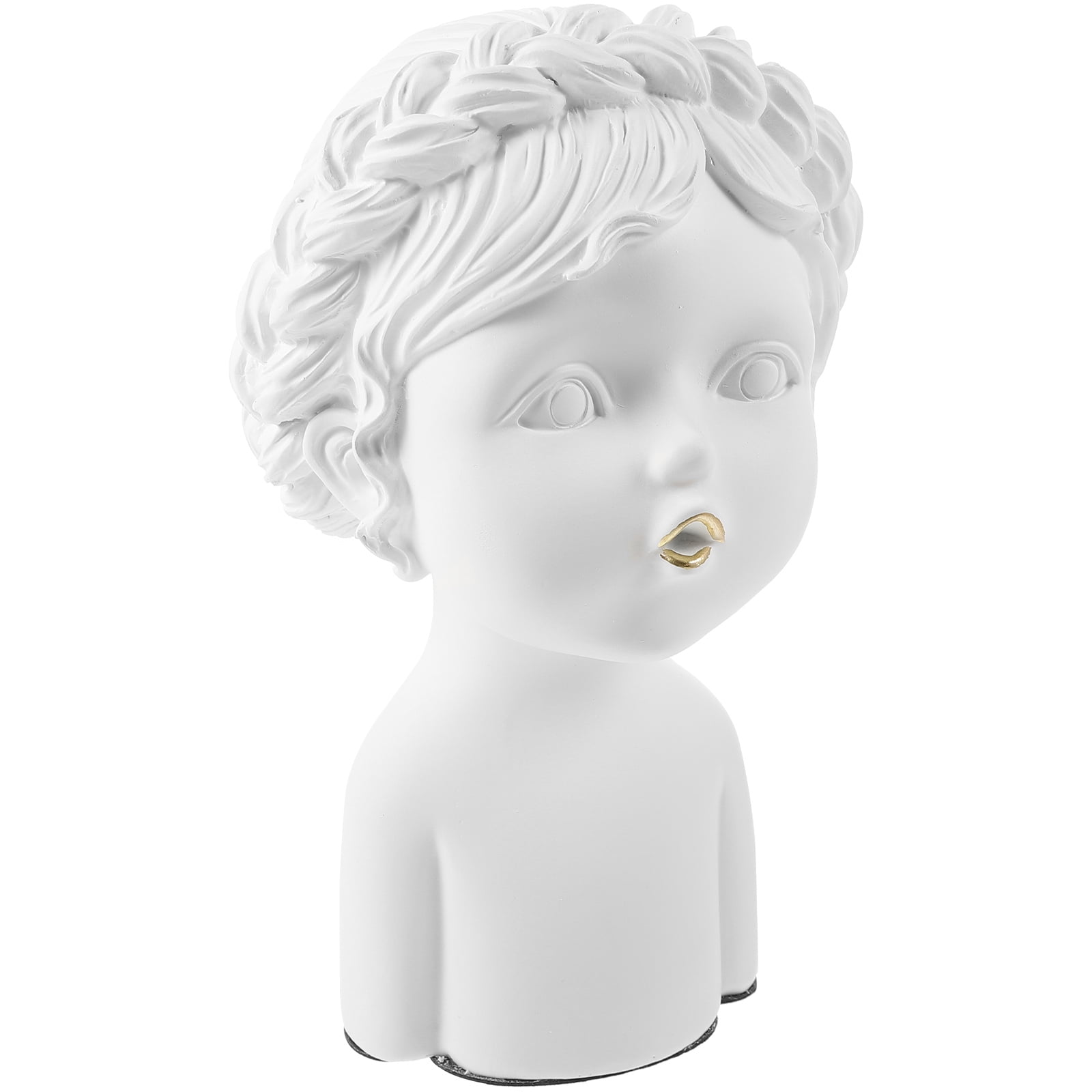 Resin Girl Statue Delicate Girl Figurine Girl Statue Desktop Girl Bust ...