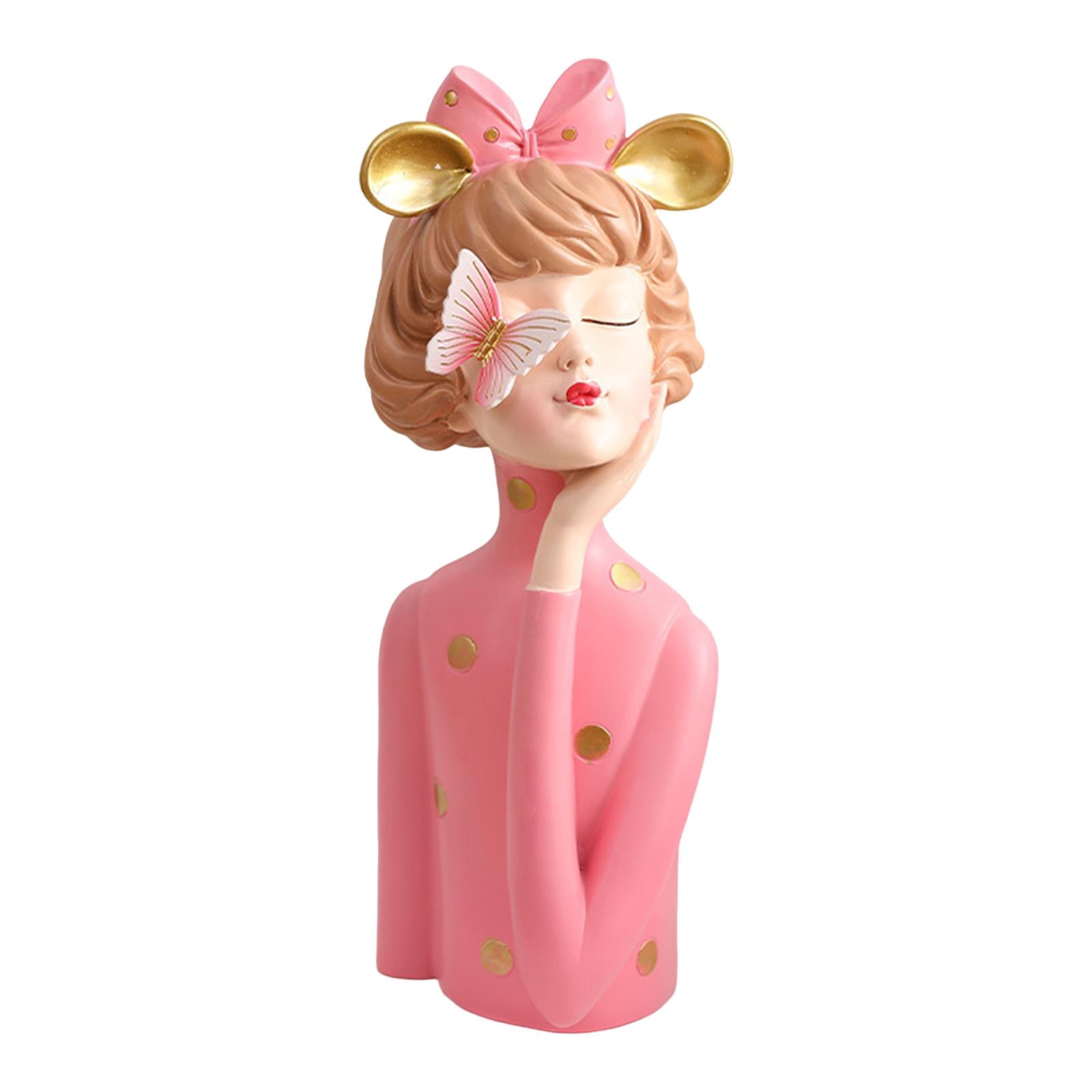 Resin Girl Statue Girl Figurine Butterfly Girls Girl Sculpture Desktop ...