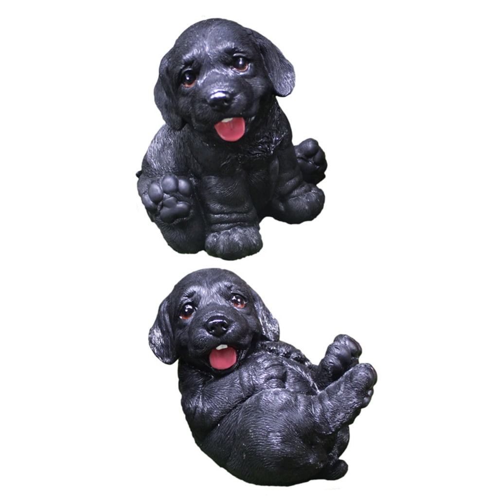 Resin Golden Retrievers Figurine Desktop Statue with Fine &Realistic ...