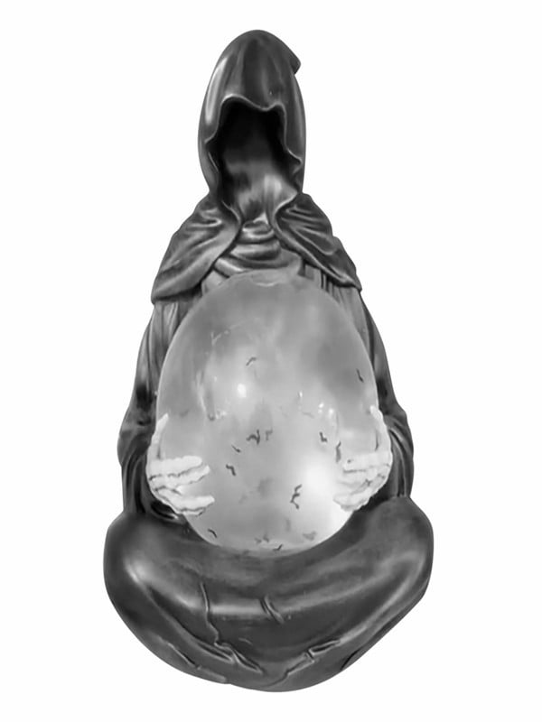 Resin Gothic Statue, Goth Bookshelf Decor Figurine, Black Ghost Robe ...