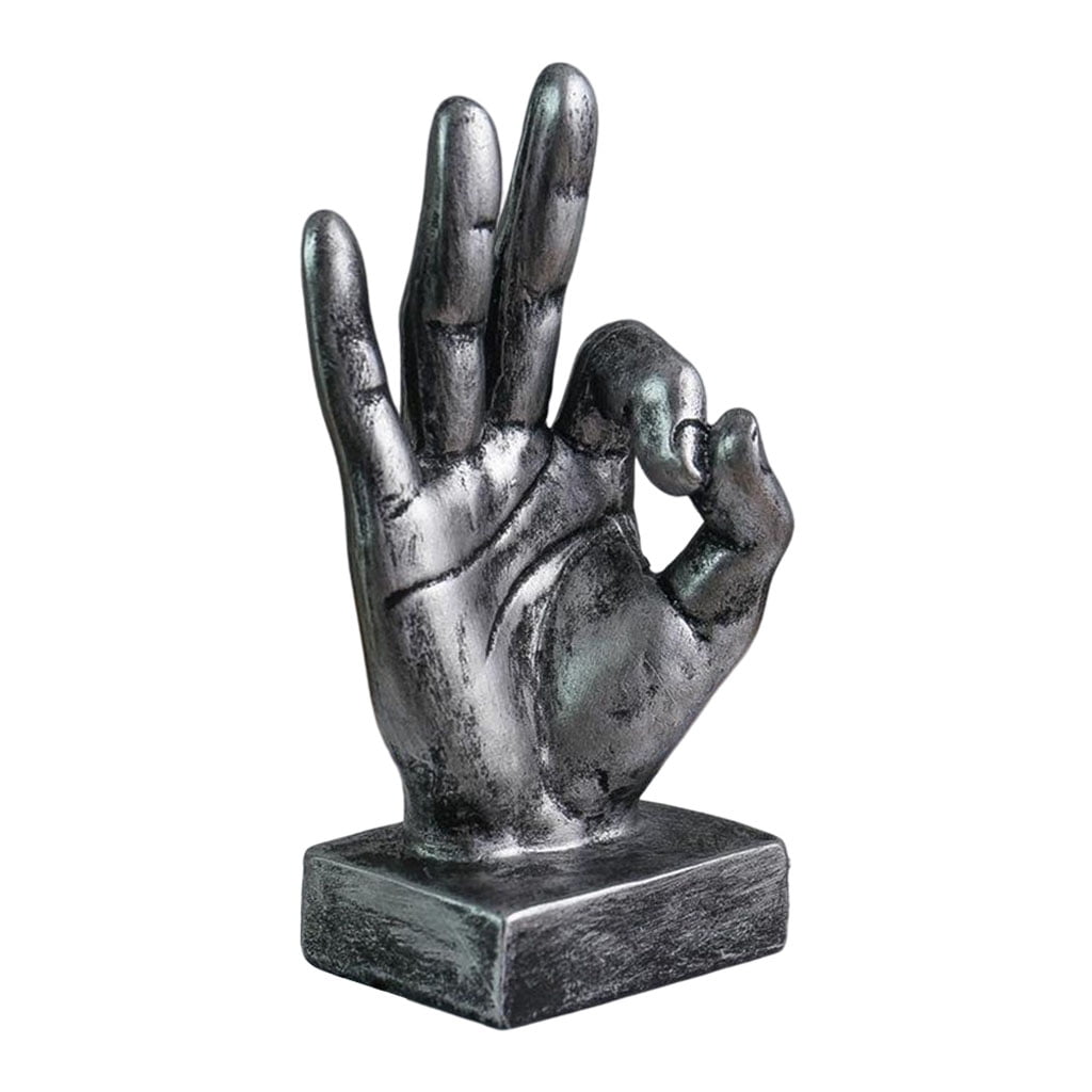 Resin Hand Gesture Figurines, Modern Design Sculpture, Office Statue ...
