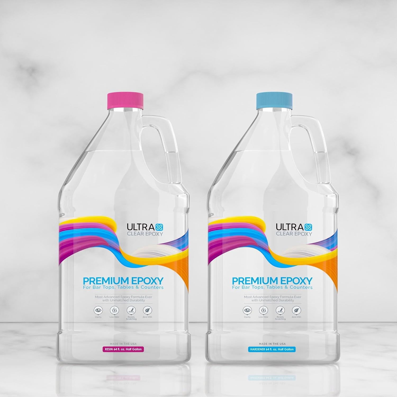 Resin and Hardener | Scratch Resistant, Crystal Clear Coating, Glossy ...