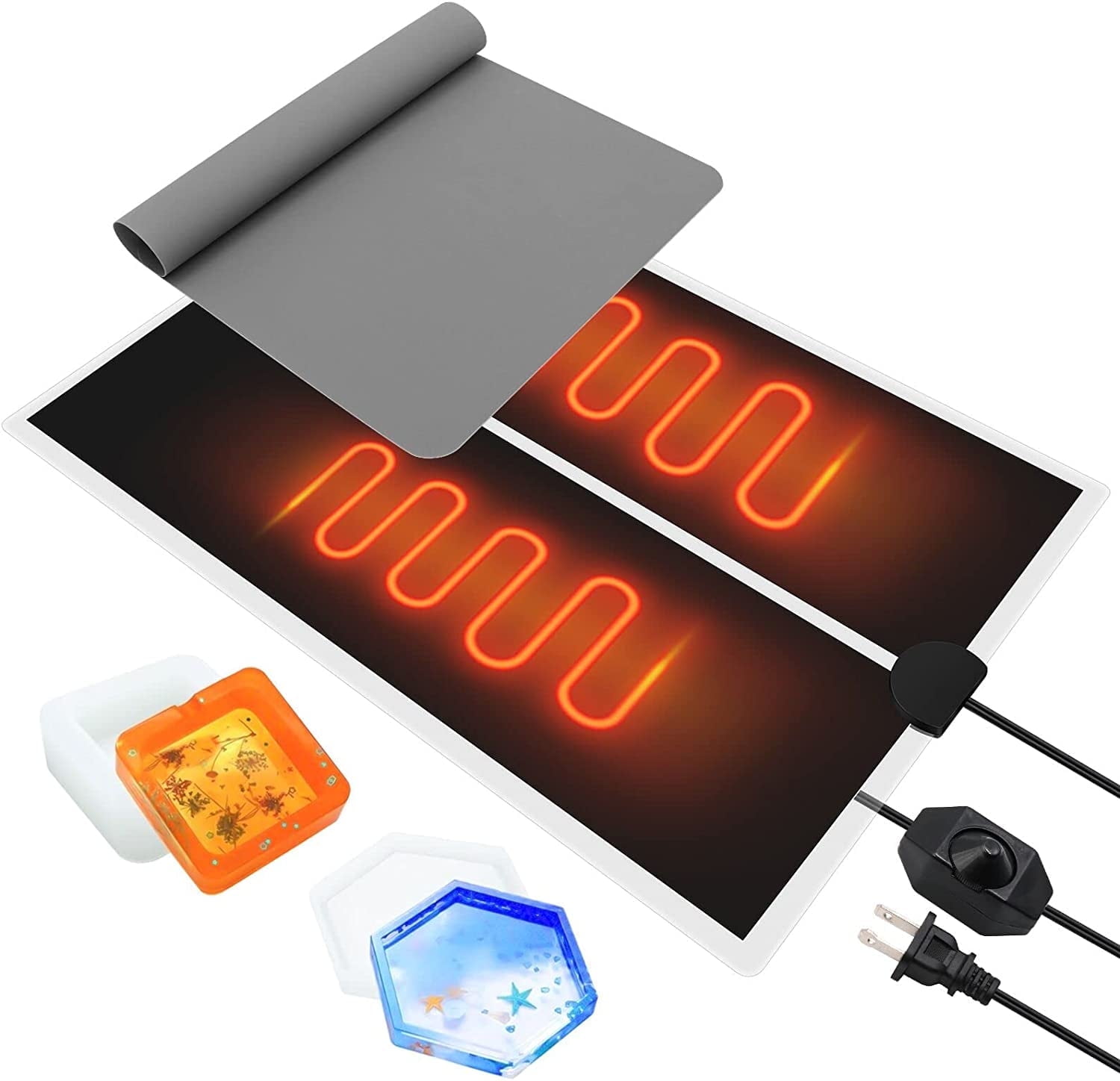 Resin Heating Mat, Fast Resin Curing Machine with Silicone Mat, Resin ...