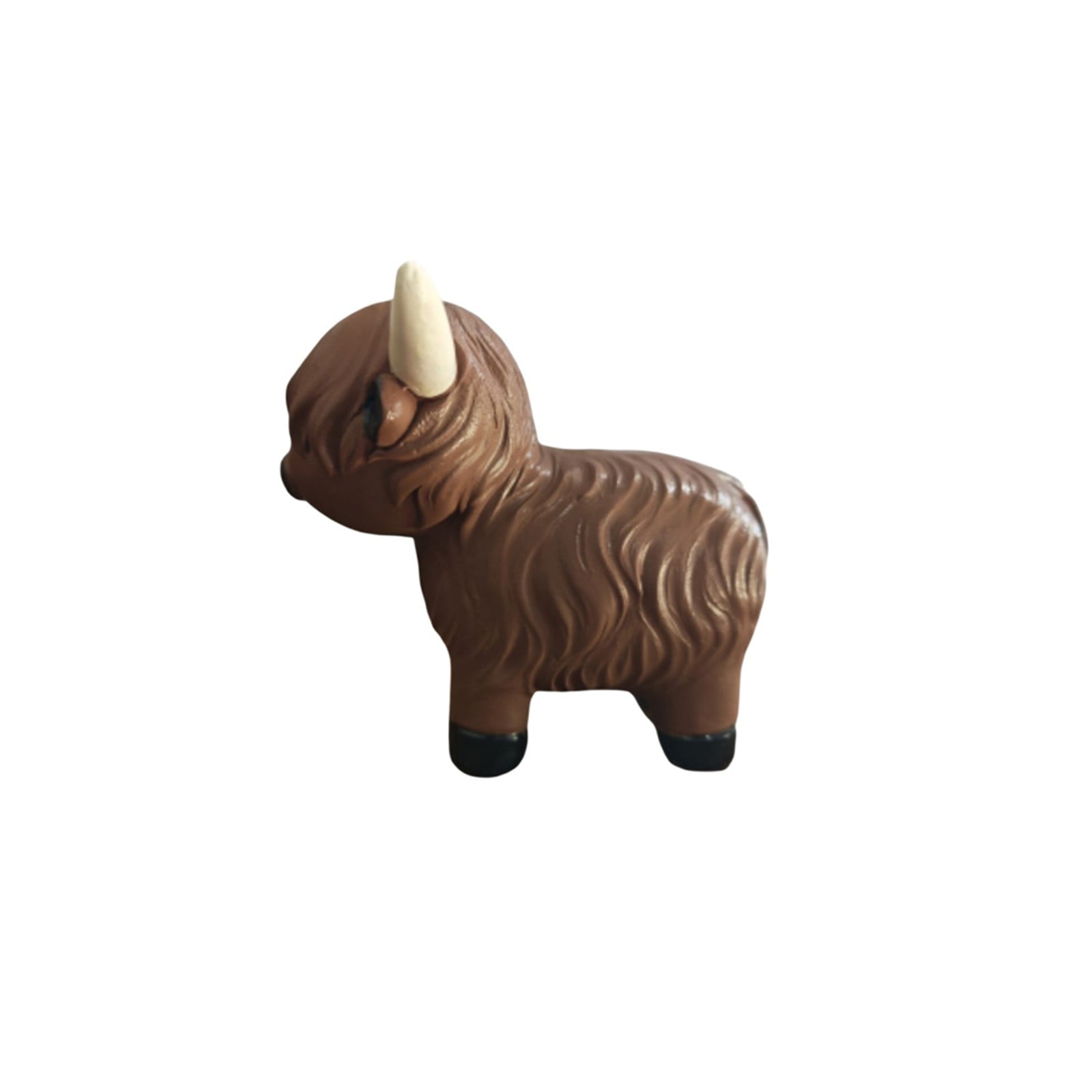Resin Highland Cow Figurine, 4.3x4 Inch Highlander Cattle Statue ...