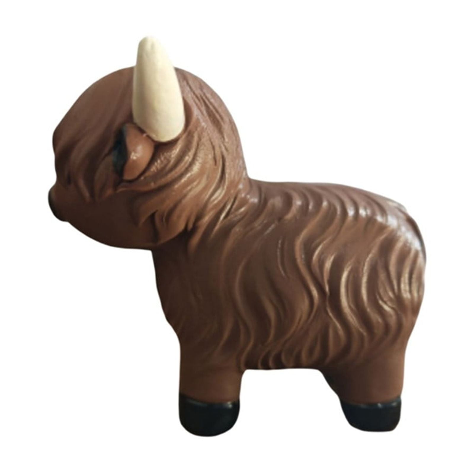 Resin Highland Cow Figurine, 4.3x4 Inch Highlander Cattle Statue ...