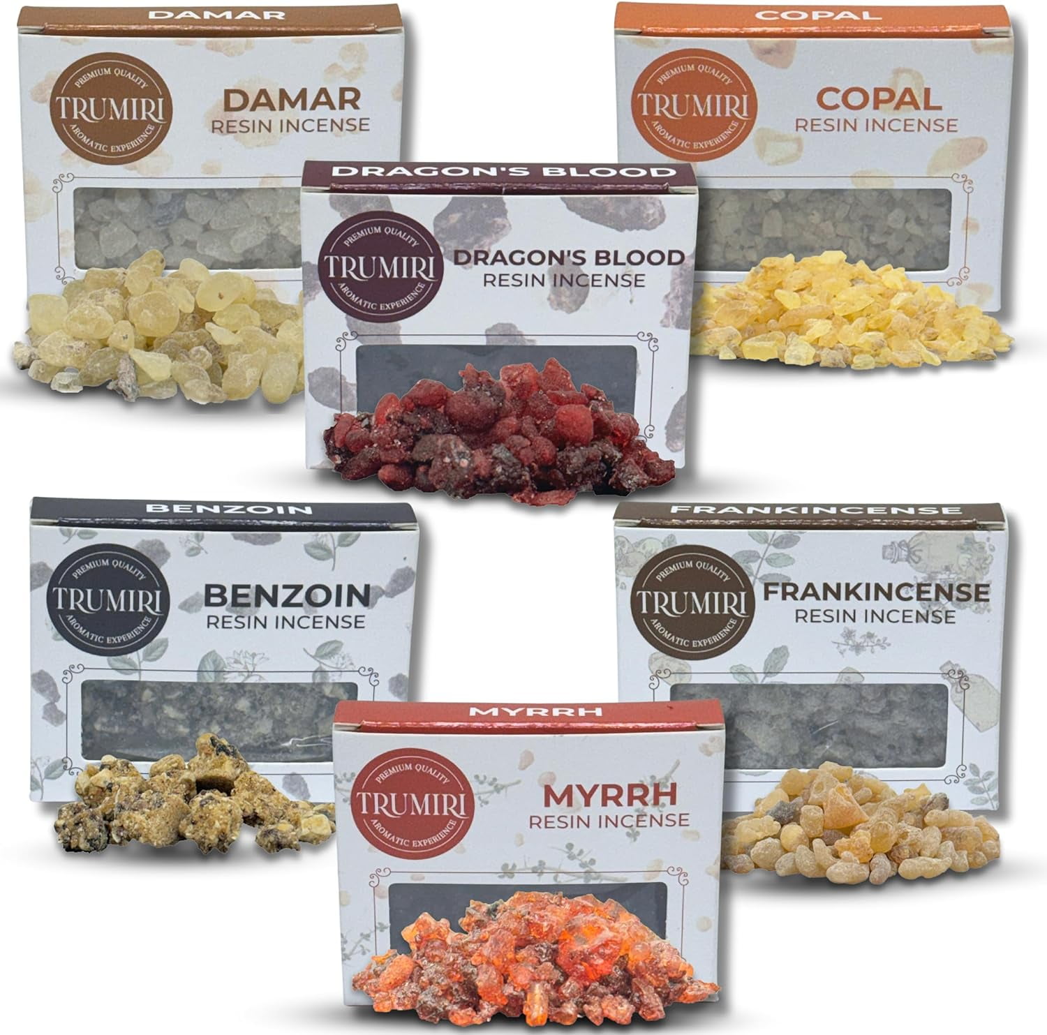 Resin Incense - Natural Tree Gum Sap - 6x30g Variety Pack Including ...