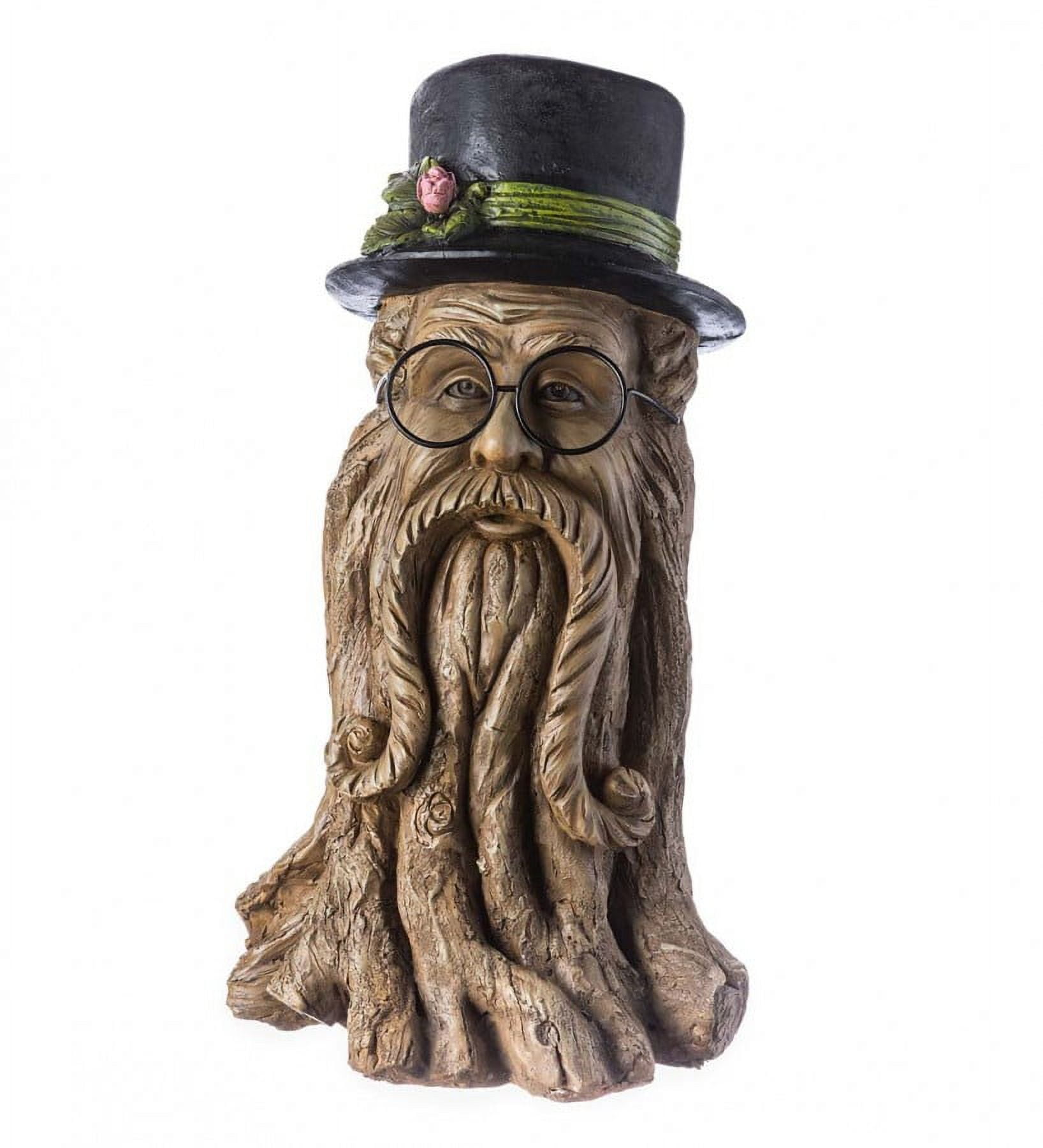 Resin Indoor, Outdoor Tree Man with Hat Garden Sculpture - Walmart.com