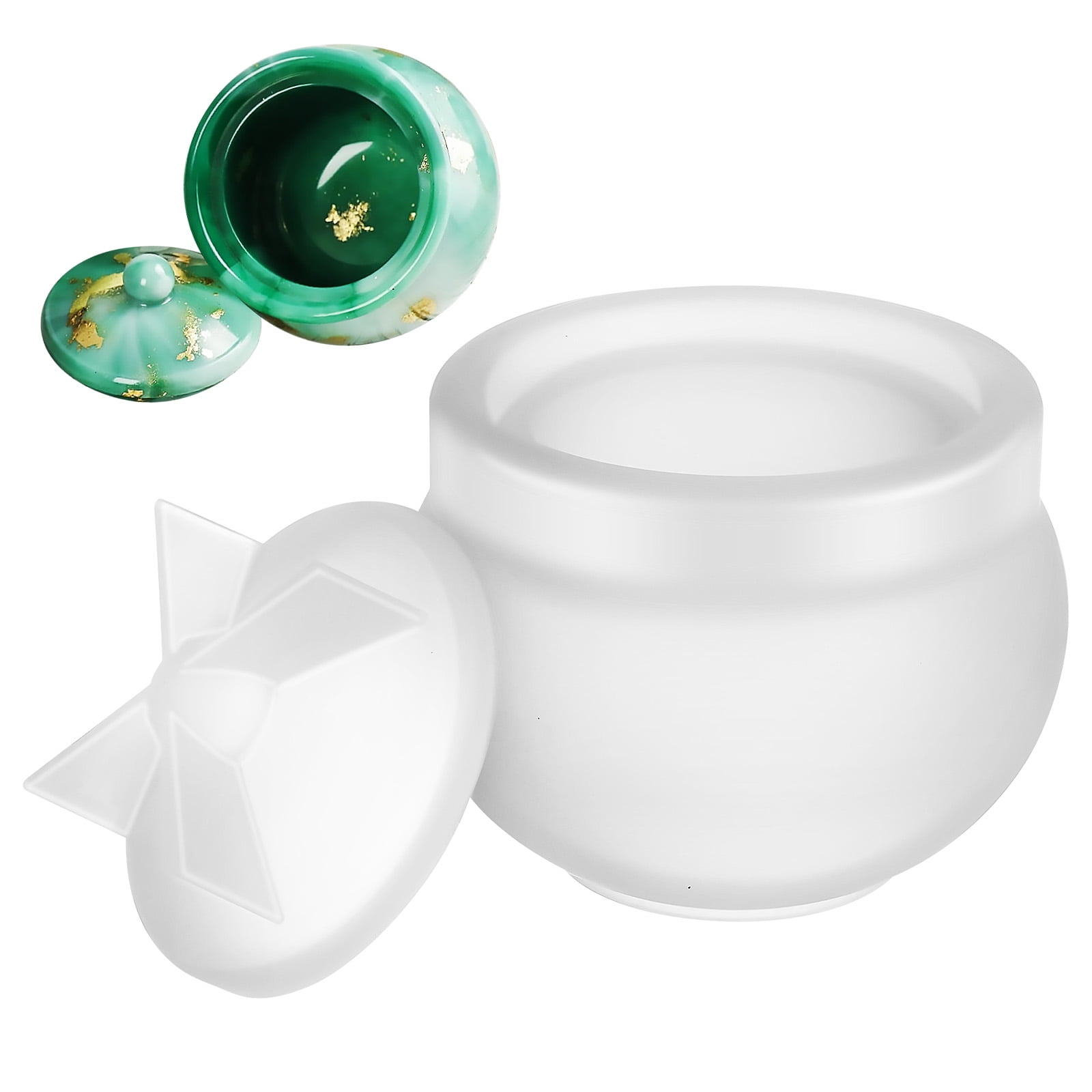 Resin Jar Mold With Lid Jar Resin Molds Silicone Molds For Resin Epoxy ...