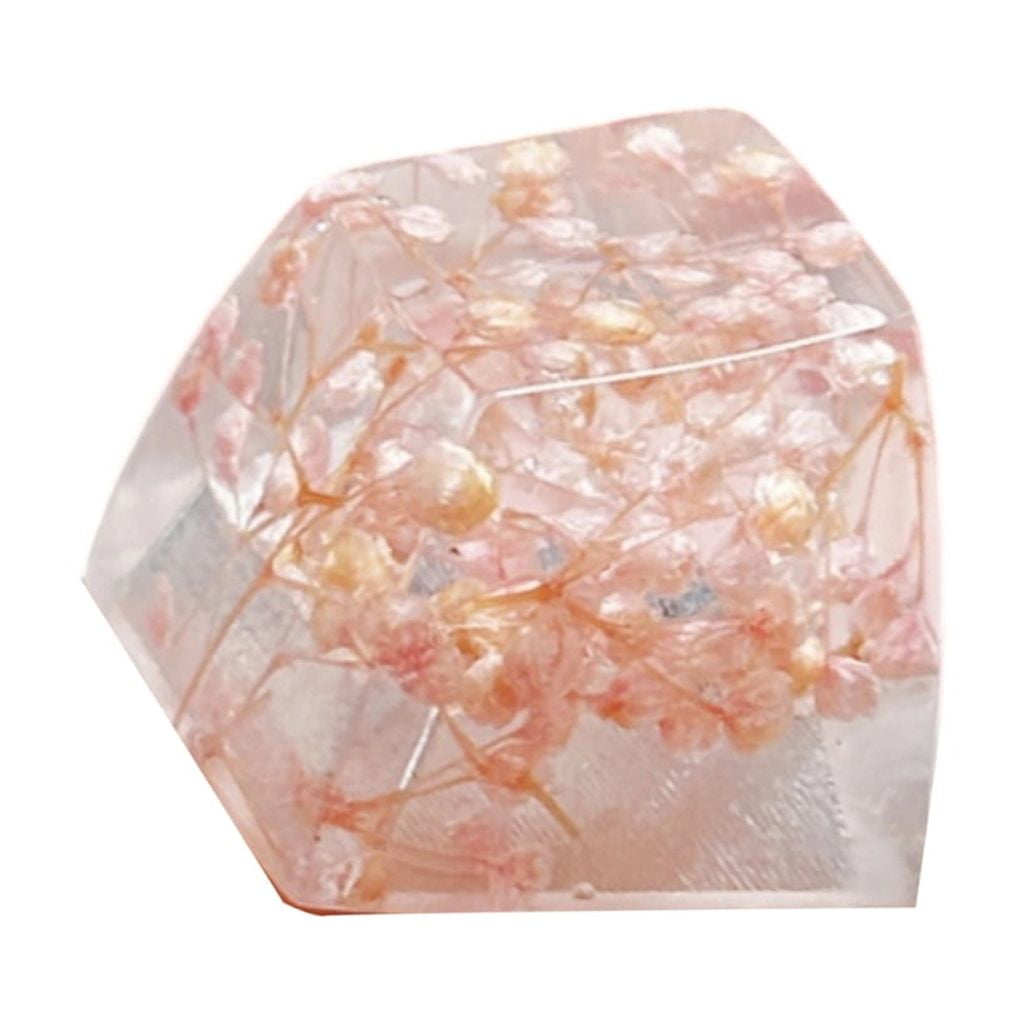 Resin Keycap Decorative Translucent Epoxy Keycap with Dry Flower For ...