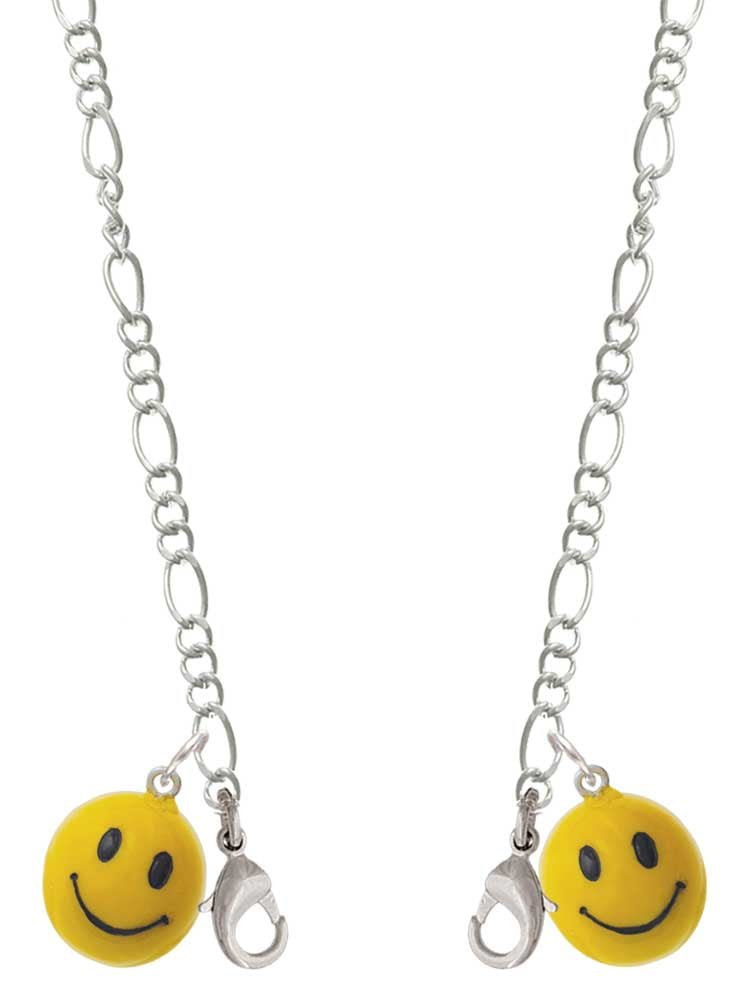 Resin Large 3-D Happy Face Silvertone Face Mask Necklace - Walmart.com
