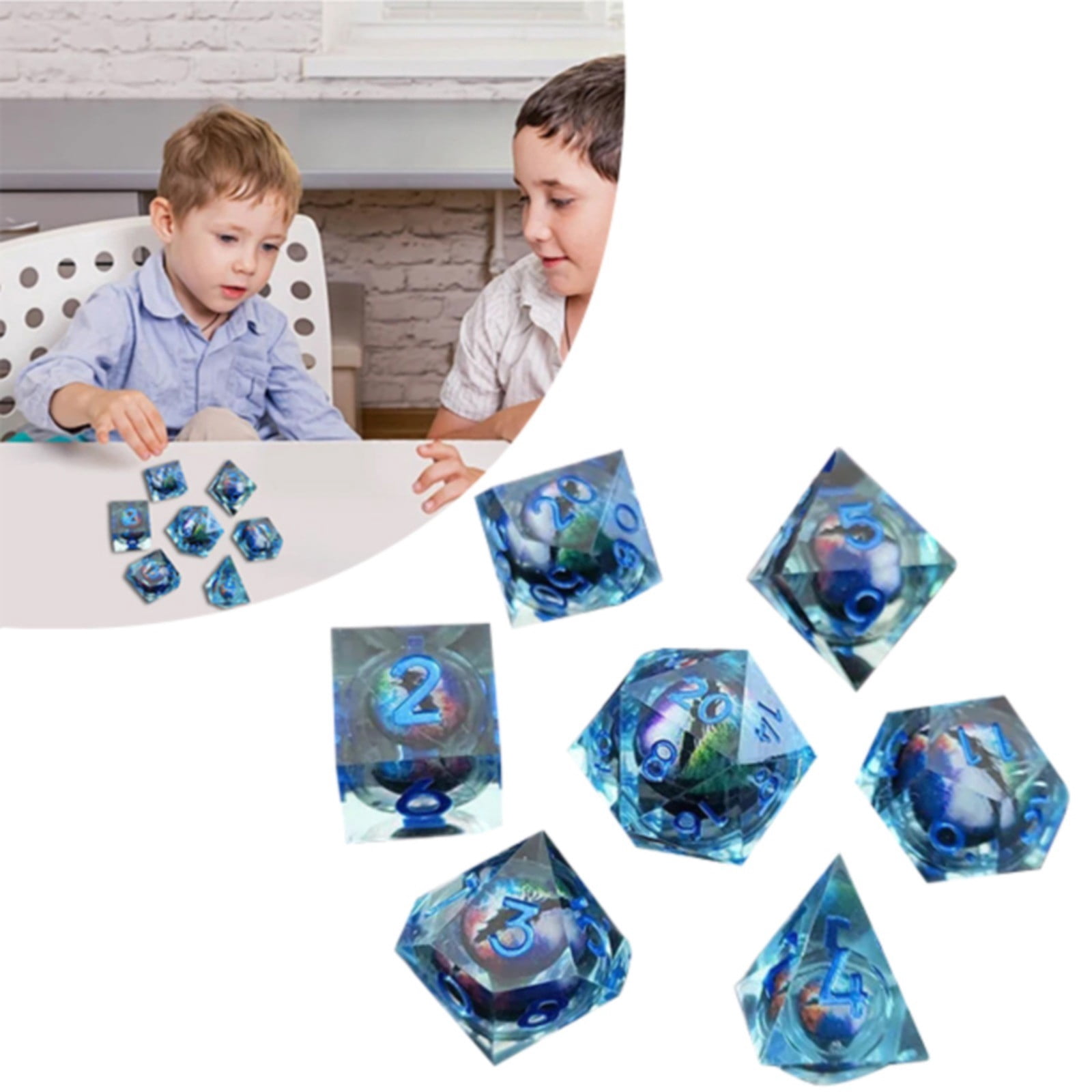 Resin Longan Dice Resin Longan Dice Movable Liquid Core DND Dragon And ...