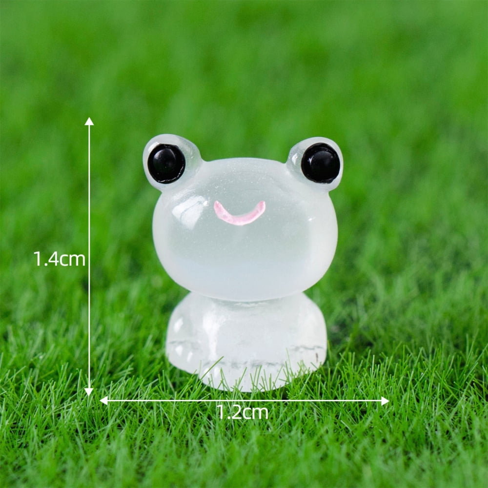 Resin Luminous Frog Micro Landscape Ornaments Creative Resin Glow In ...