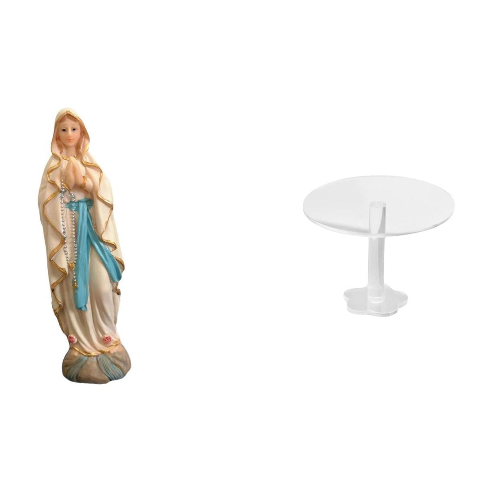Resin Luther Statue Virgin Mary Miniature Round Table Detailed ...