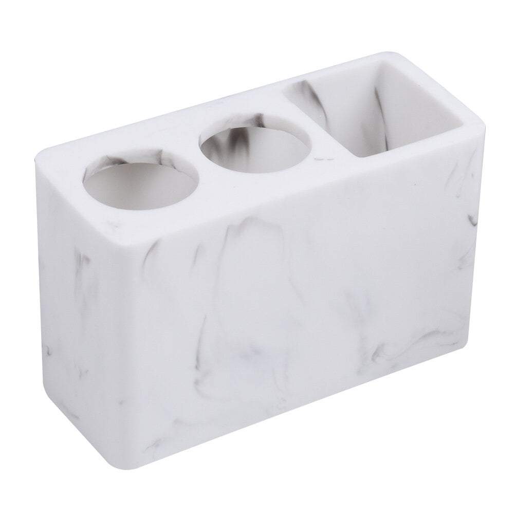 Resin Marble Texture Toothbrush Holder Stand Bathroom Toothpaste ...