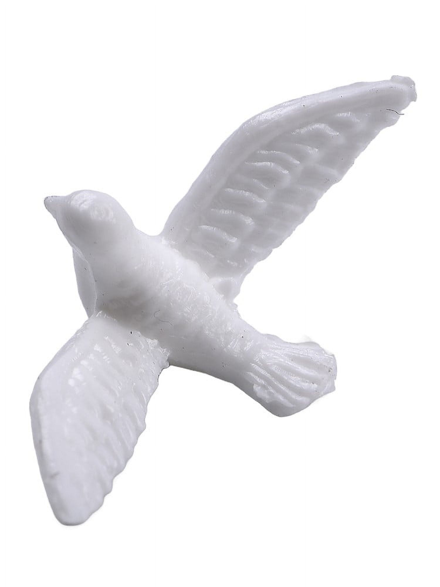 Resin Miniature Birds For Crafts Little White Pigeon Toys Models Cute ...
