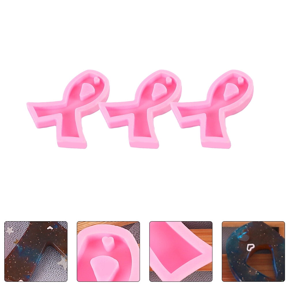 Resin Mold 3pcs Ribbon Silicone Mold with Hole DIY Jewelry Casting ...