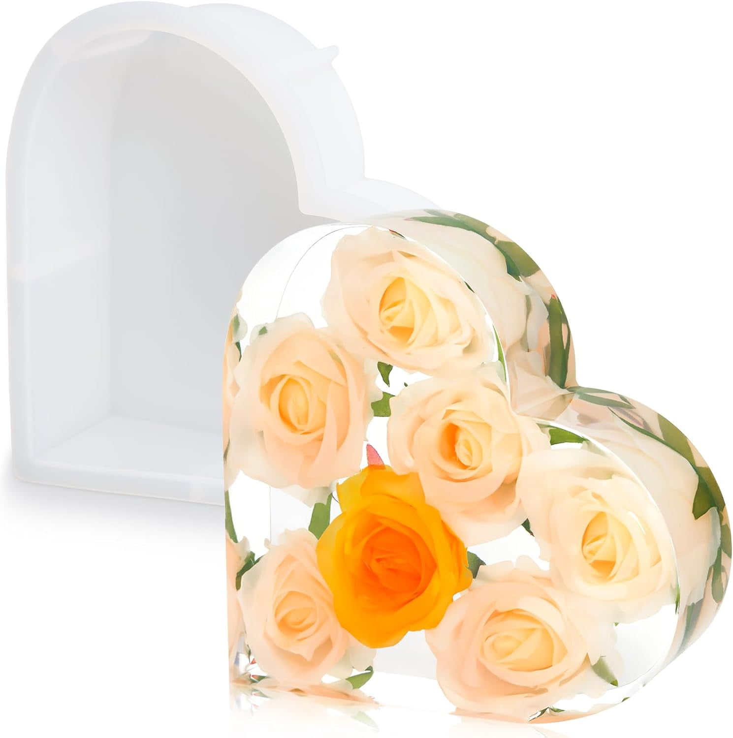 Resin Molds, Heart/ Square/ Hexagon Silicone Mold, Epoxy Resin Molds ...