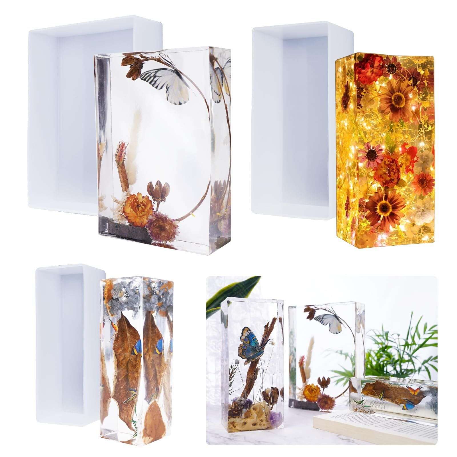 Resin Molds,Rectangle Silicone Molds for Resin Casting,Epoxy Resin ...