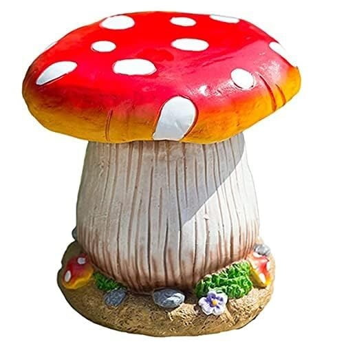 Resin Mushroom Table and Stool Set - Creative Outdoor Garden Sculptures ...