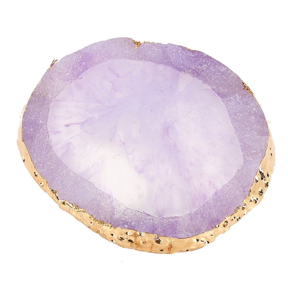 Resin Nail Art Palette Paint Drawing Color Dish Golden Edge Manicure ...