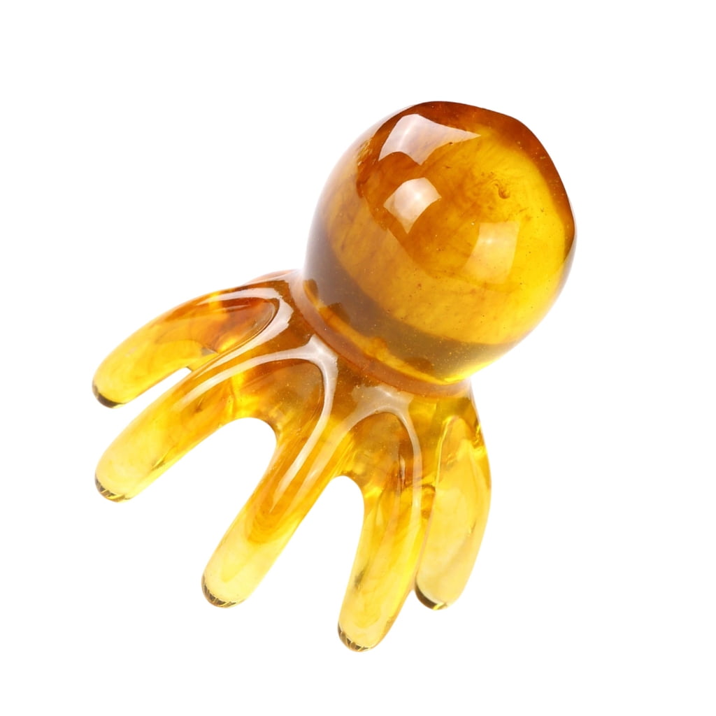 Resin Octopuses Head Massager Comb Meridian Points Scalp Massage Tools ...