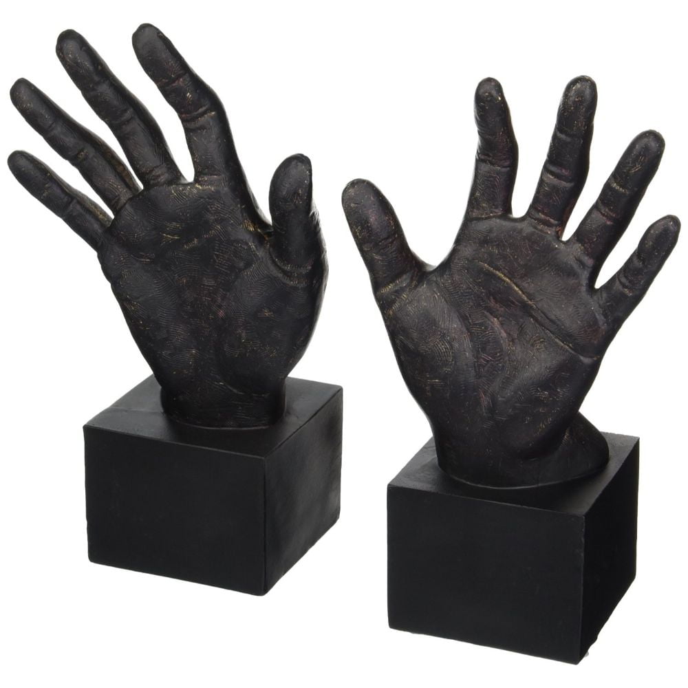 Resin Open Palm Hand Bookend Set Of Two - Walmart.com