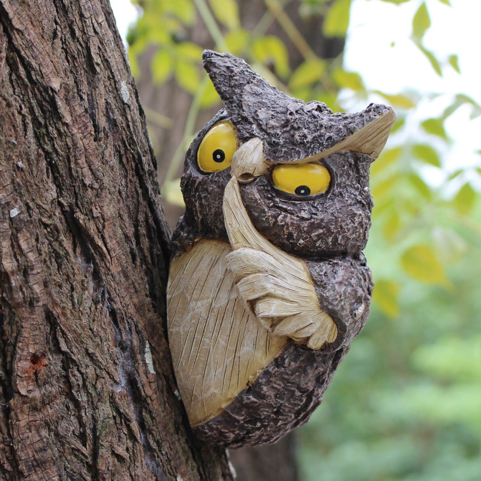 Resin Owl Figurine for Home and Garden Decor, Realistic Detailing ...