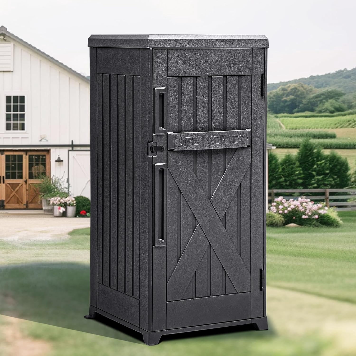 Resin Package Delivery Box 51 Gallon, Secure Lockable Resin Package ...