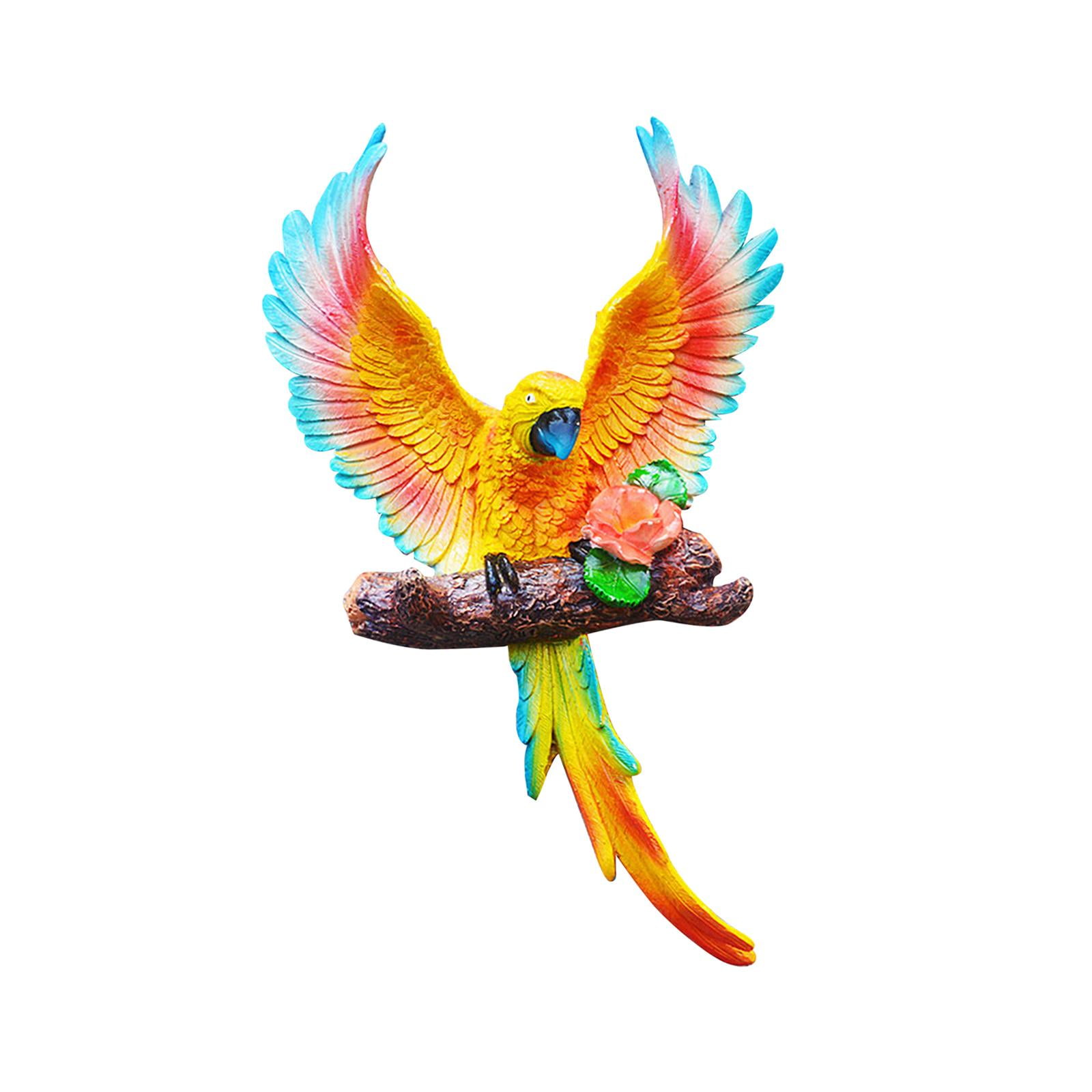 Resin Parrot Hanging Garden Statues, Realistic Parrot Outdoor Sculpture ...