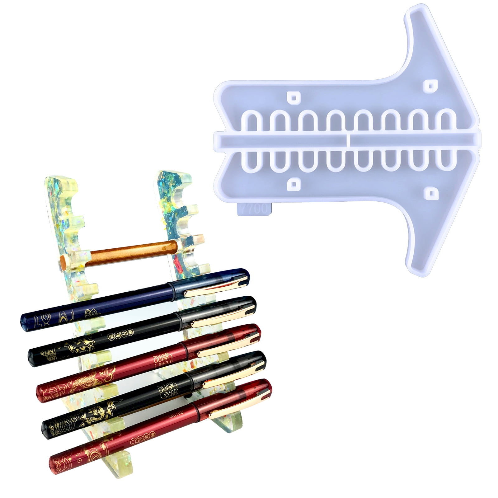 Resin Pen Holder Silicone Mold – DIY Epoxy Pencil, Ballpoint Pen, and ...