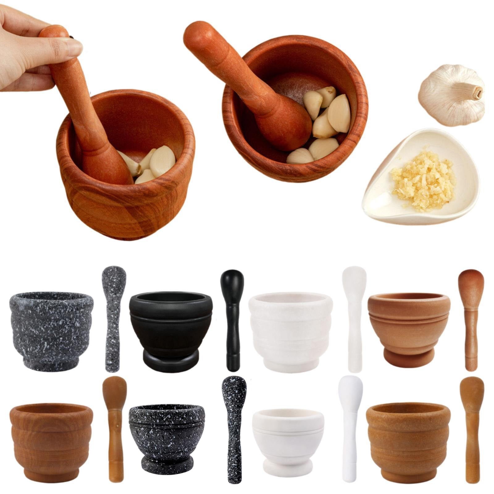 Resin Pestle & Mortar Set, Acacia Wood Herb Spice Masher Mortar,Pestle ...