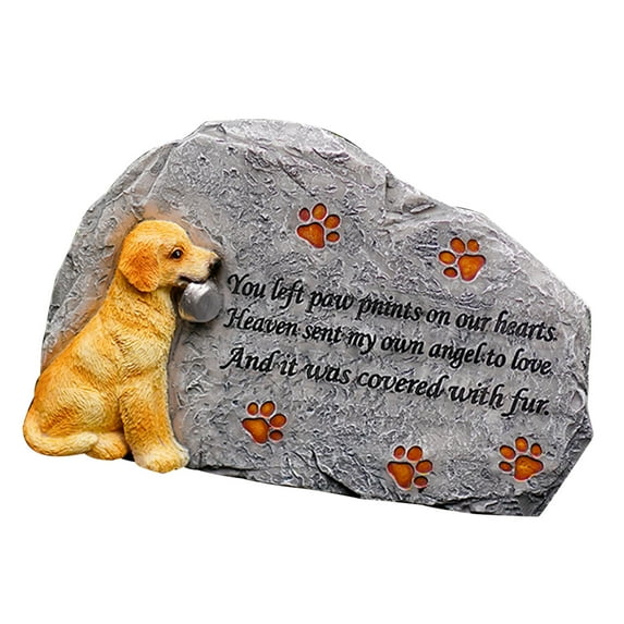 Resin Pet Memorial Grave Stone Dog Memorial Marker Plaques Cherish the ...