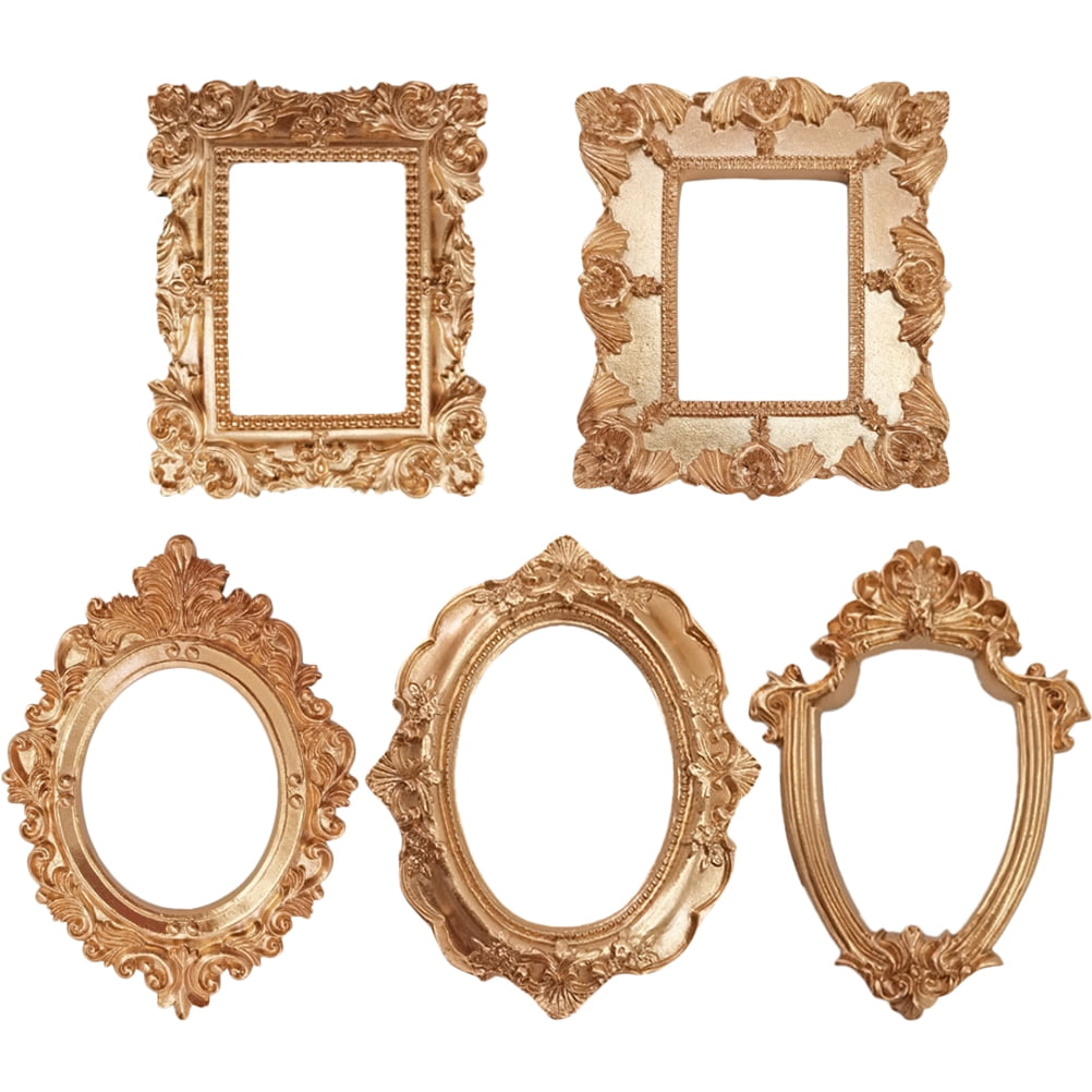 TOYMYTOY Tiny Retro Resin Frames Gallery Wall 5Set 4.8x3.9x0.4in ...