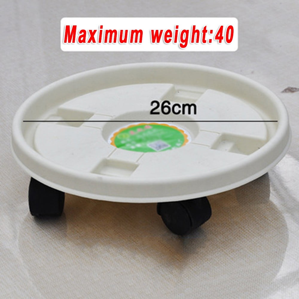 Resin Plant Stand Tray with Wheels Movable Planter Flower Pot Base Home ...