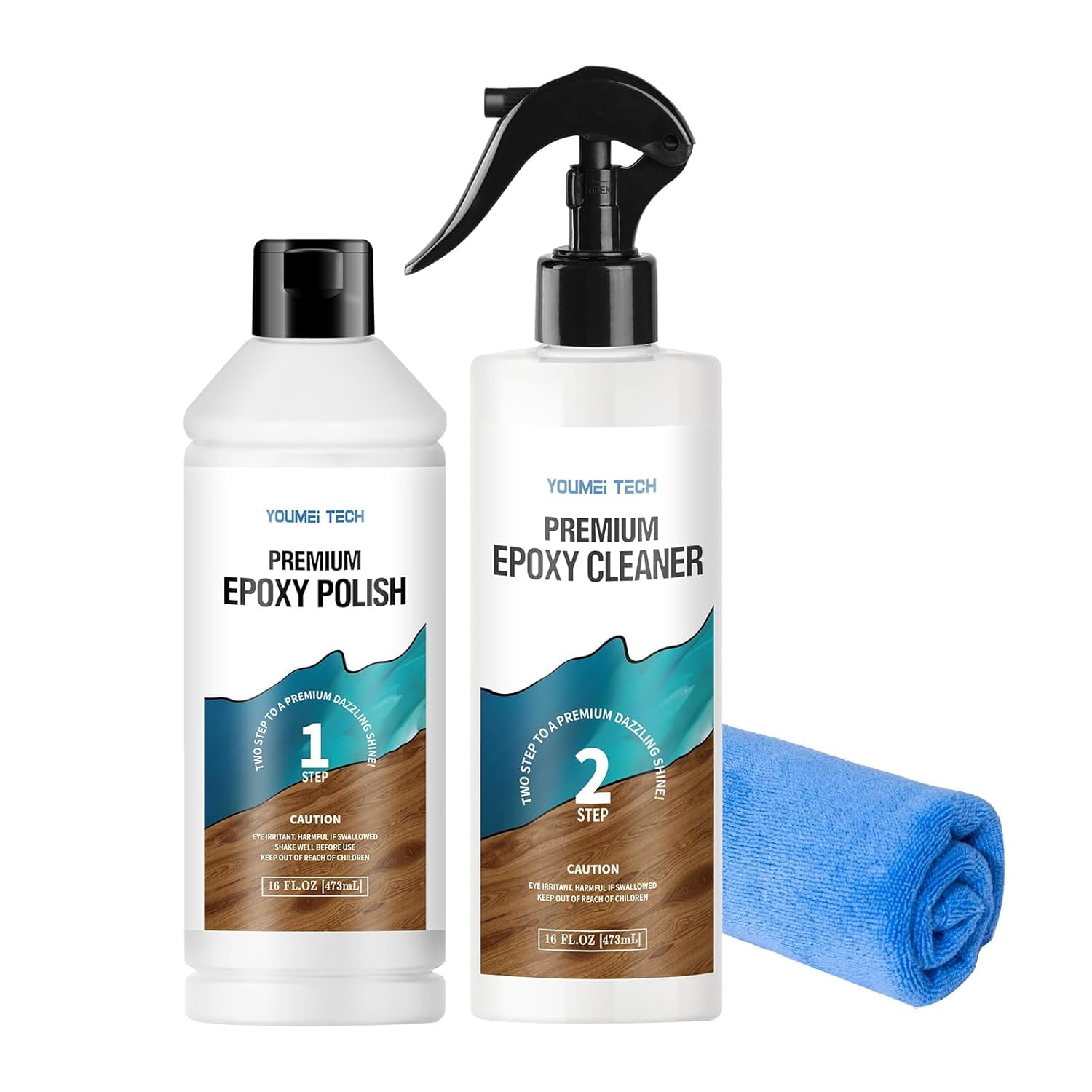 Resin Polishing Kit,32oz Kit of Resin Polish (16oz) & Epoxy Cleaner (16oz), Premium Epoxy ...