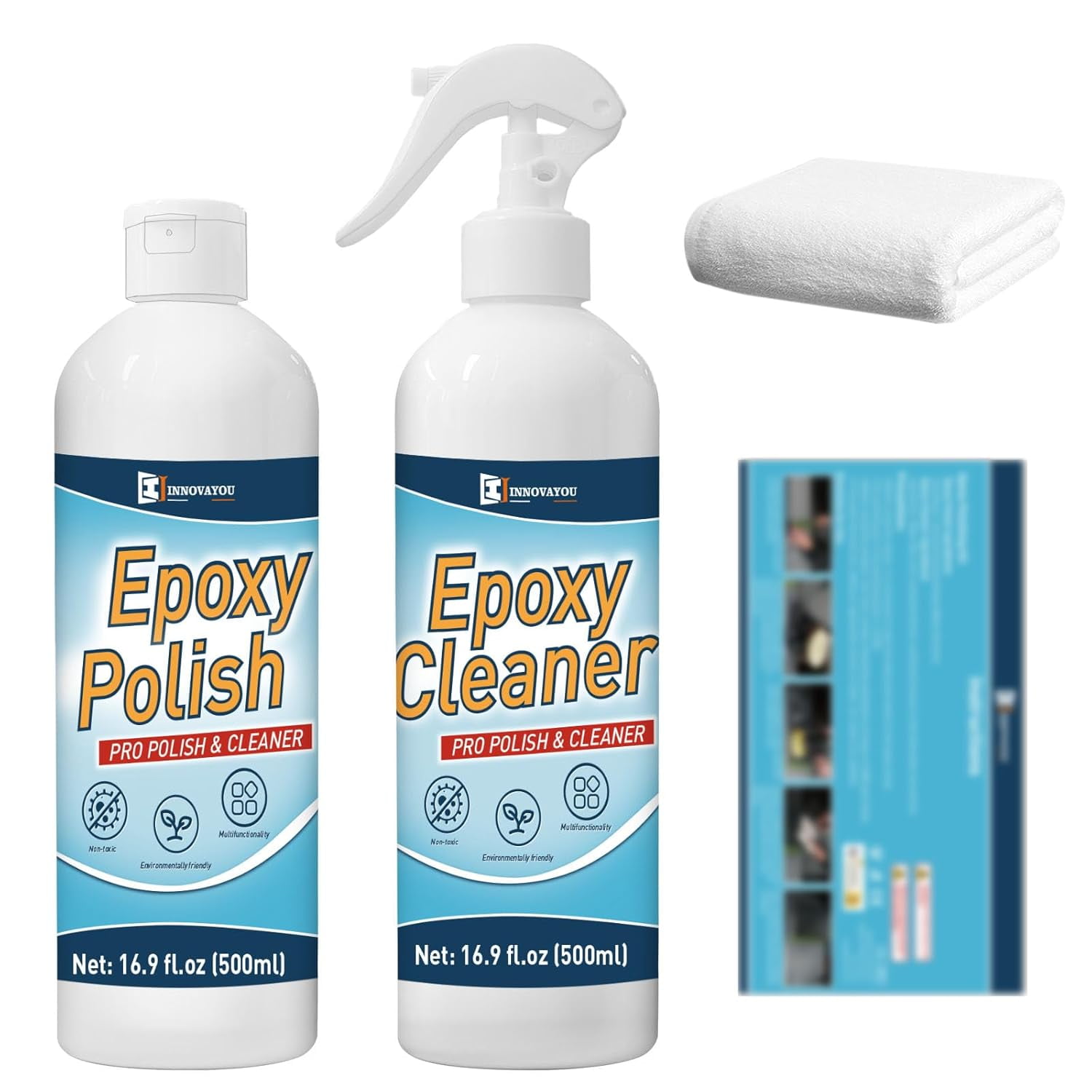 Resin Polishing Kit, Resin Polish 16oz and Cleaner 16oz, Epoxy Polish Removes Scratches & Scuffs ...