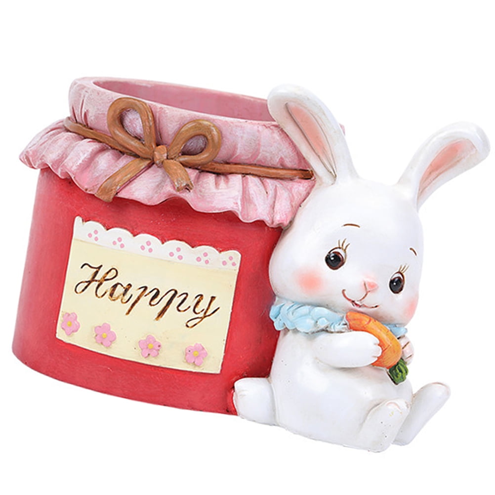Resin Pots for Indoor Plants House Lightweight Small Flower Rabbit ...