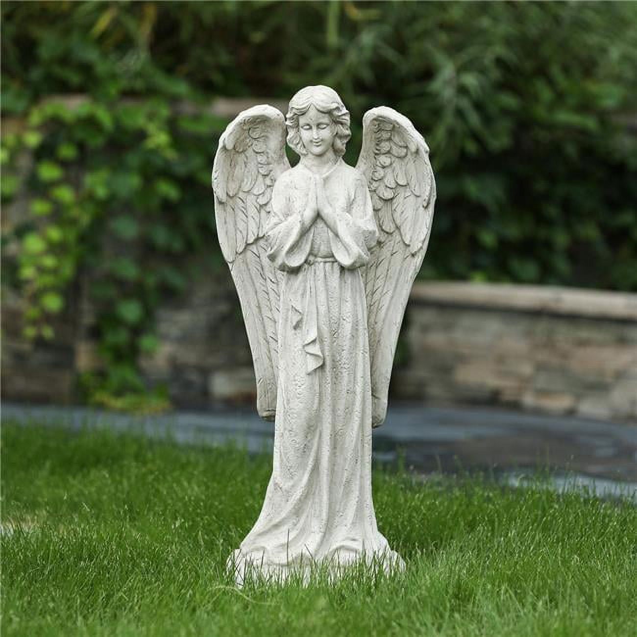 Resin Praying Angel Garden Statue, Off White - Walmart.com