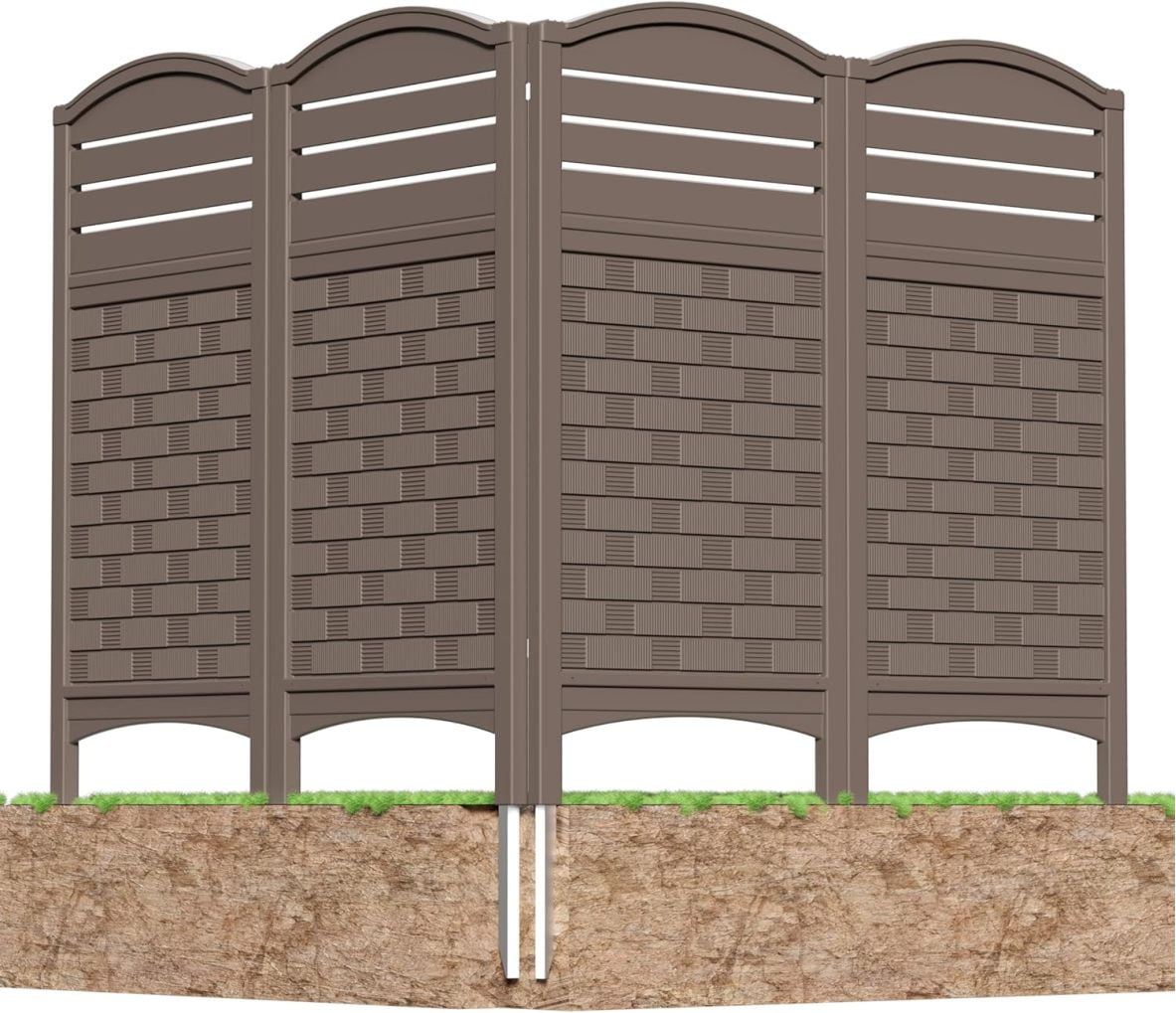 Resin Privacy Fence Panels, Air Conditioner Fence, Garbage Trash Can ...