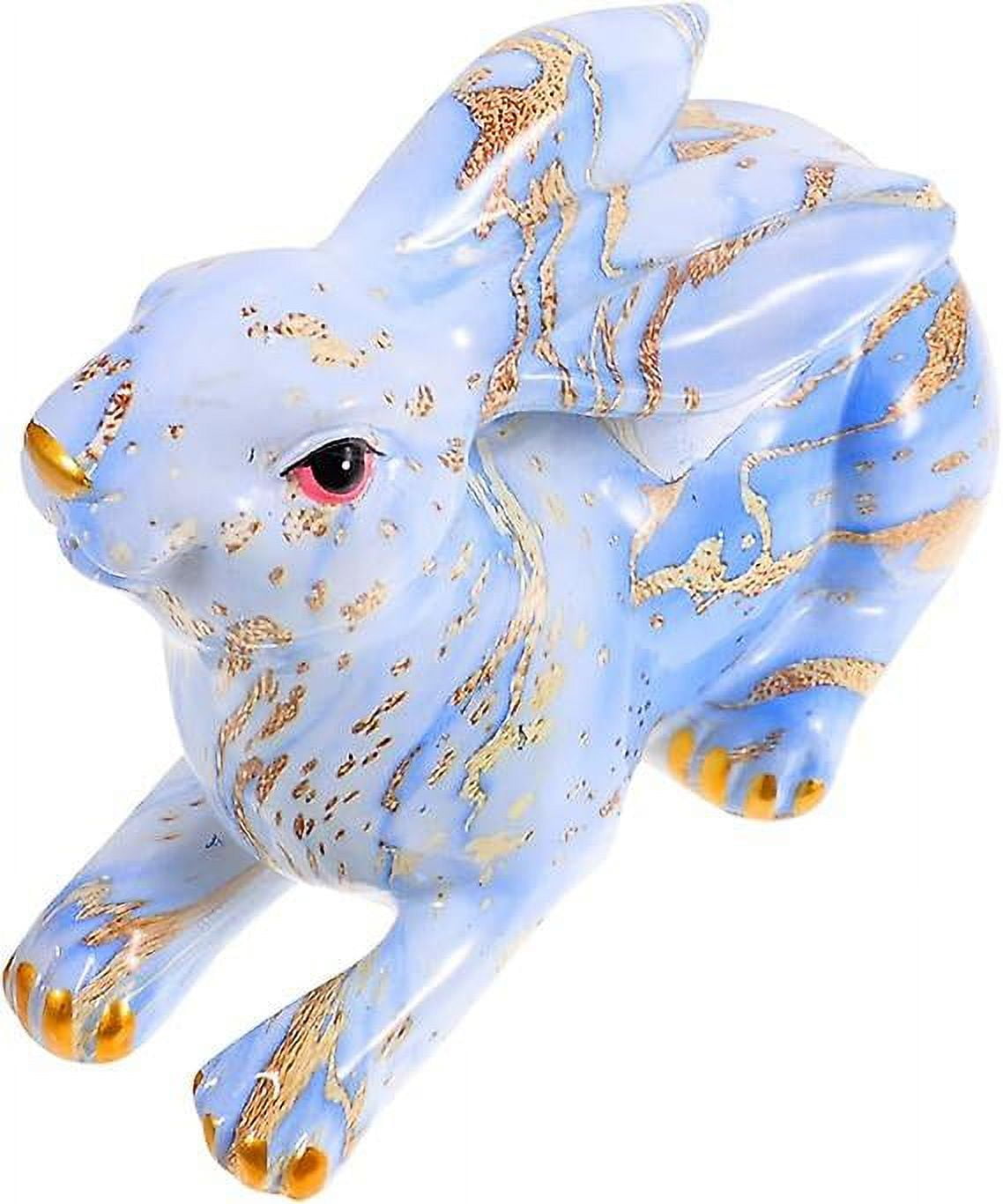 Resin Rabbit Figurines Feng Shui Chinese Zodiac Rabbit Statue Marble ...
