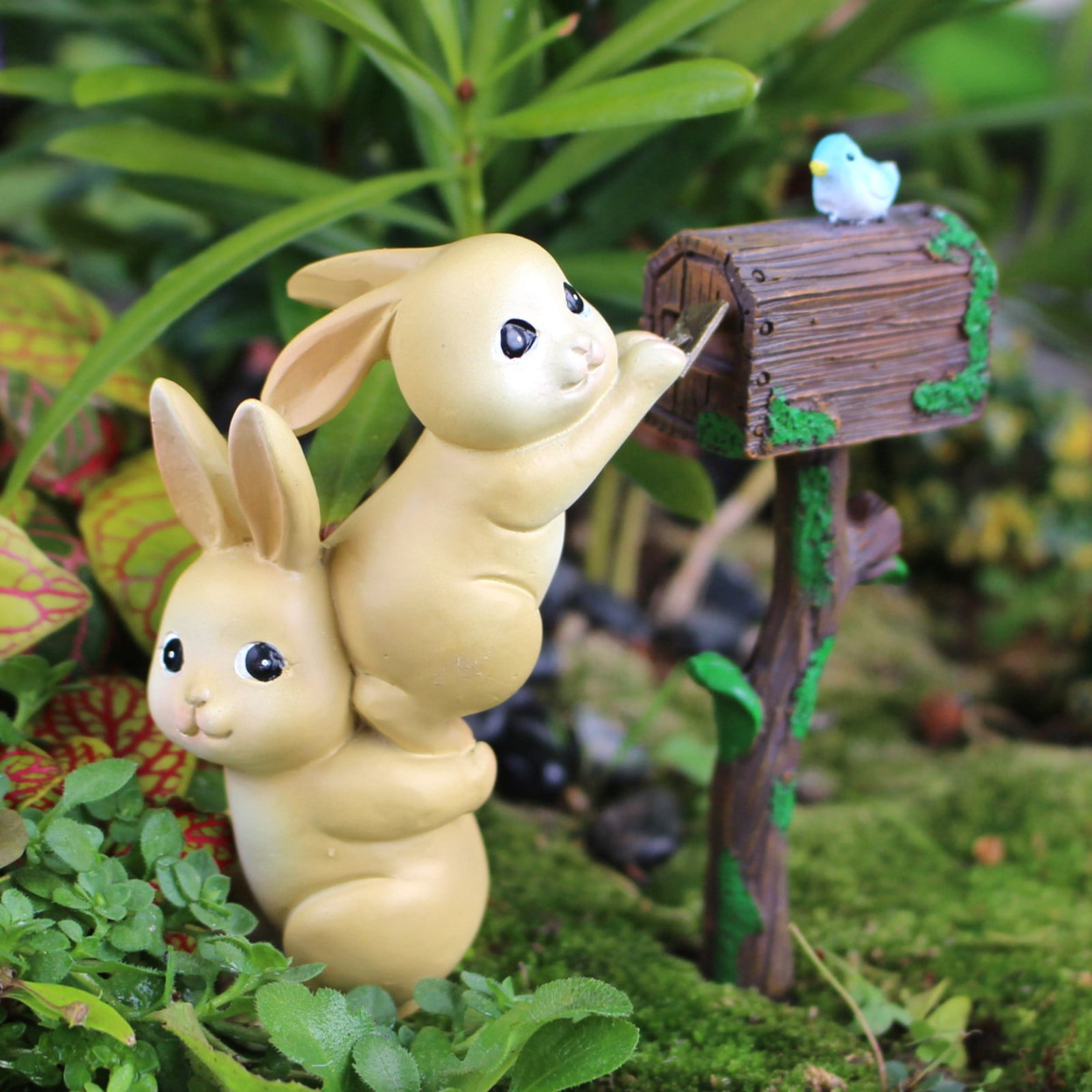 Resin Rabbit Garden Statue - Garden Statues Statues for Home Decor ...