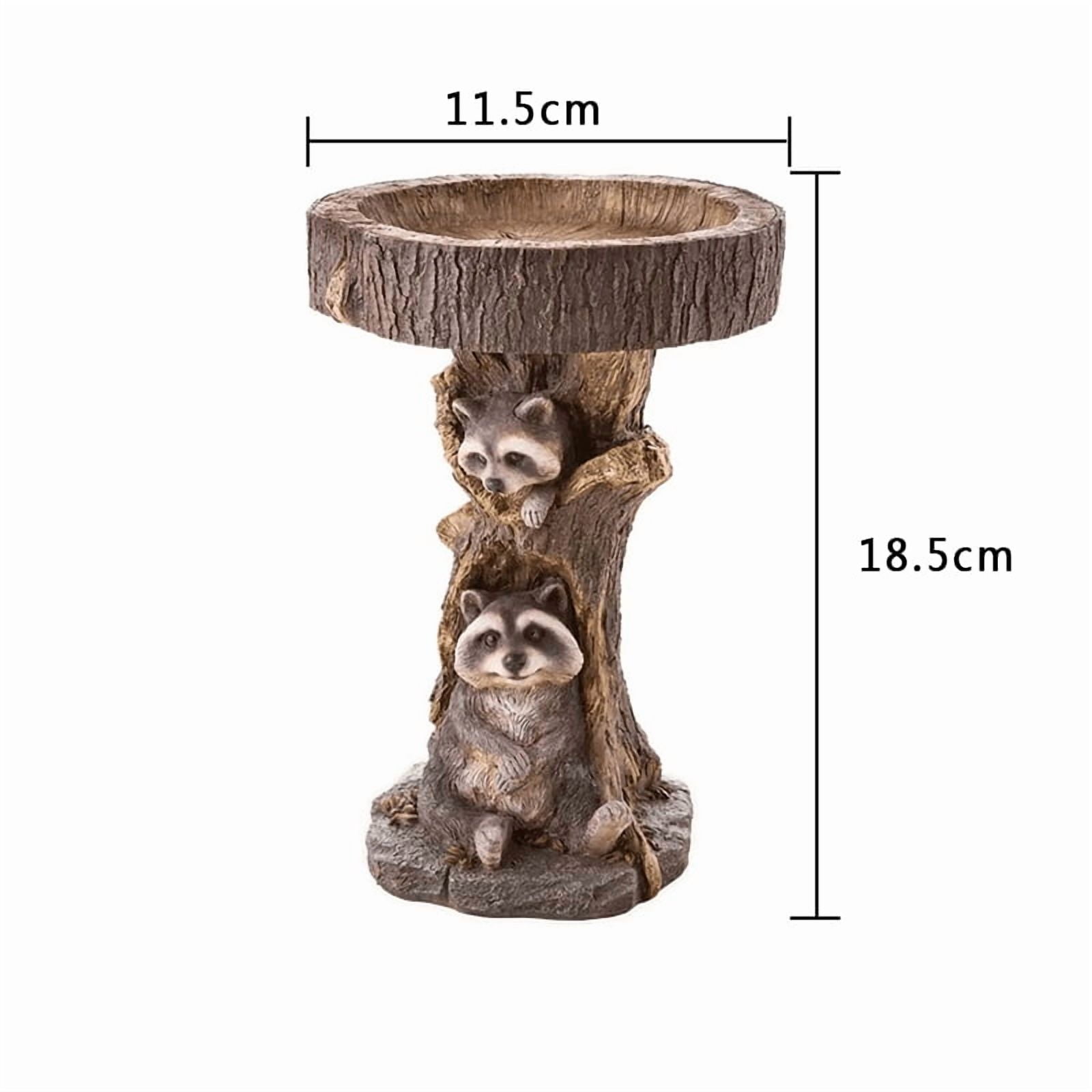 Resin Raccoon Birdbath Polyresin Antique Garden Bird Bath For Home ...
