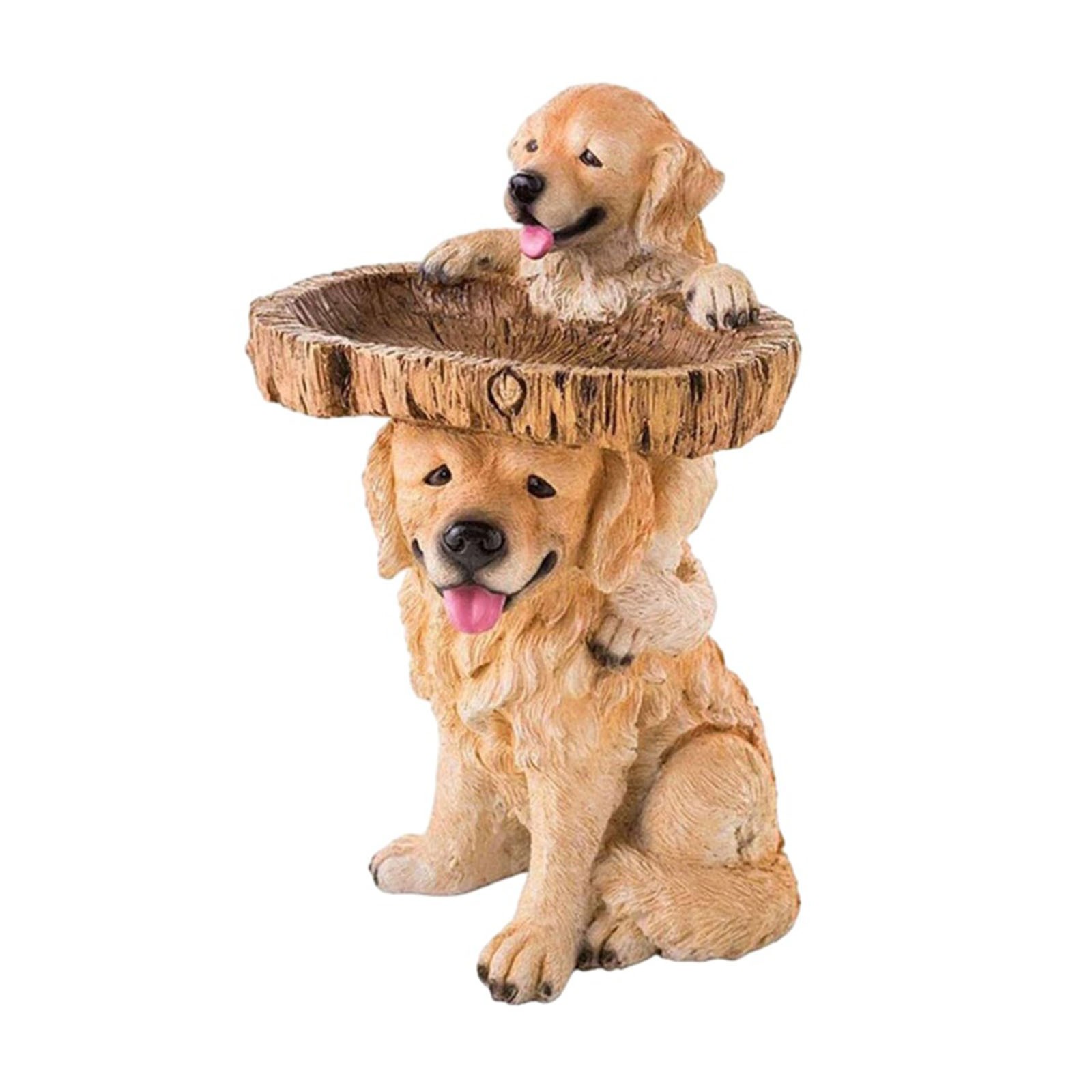 Resin Raccoon Birdbath Polyresin Sunflower Bird Bath Feeder Outdoor ...