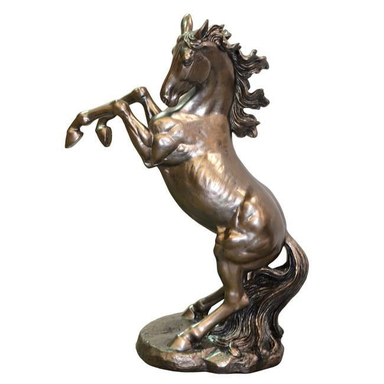 Resin Rearing Stallion Statue, Bronze - Walmart.com