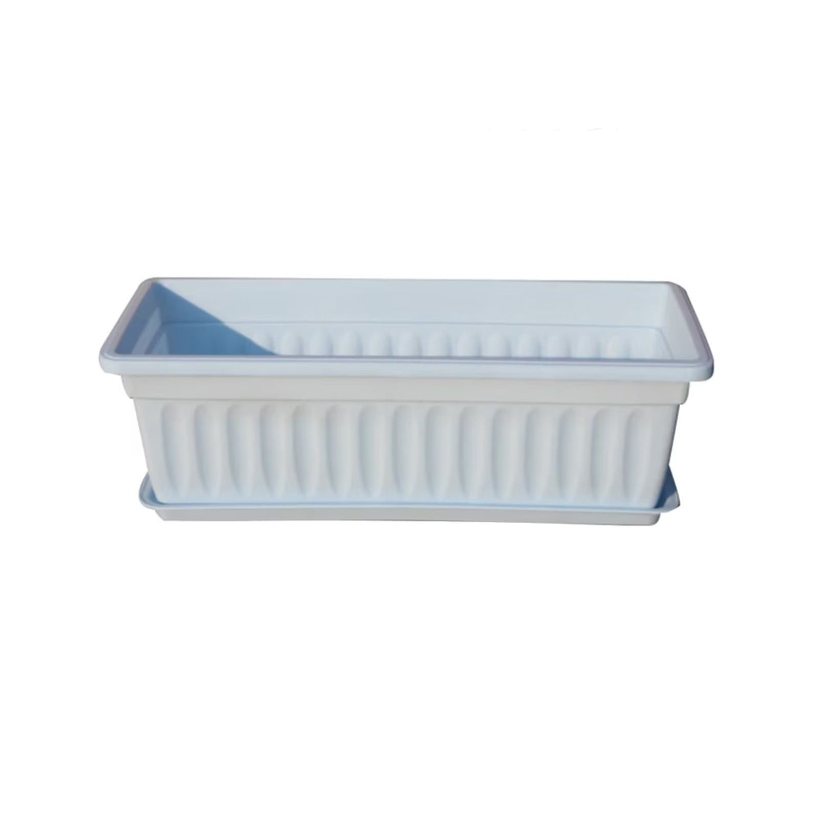 Resin Rectangular Window Planter Box with Drainage Tray, 18x5 in Long ...