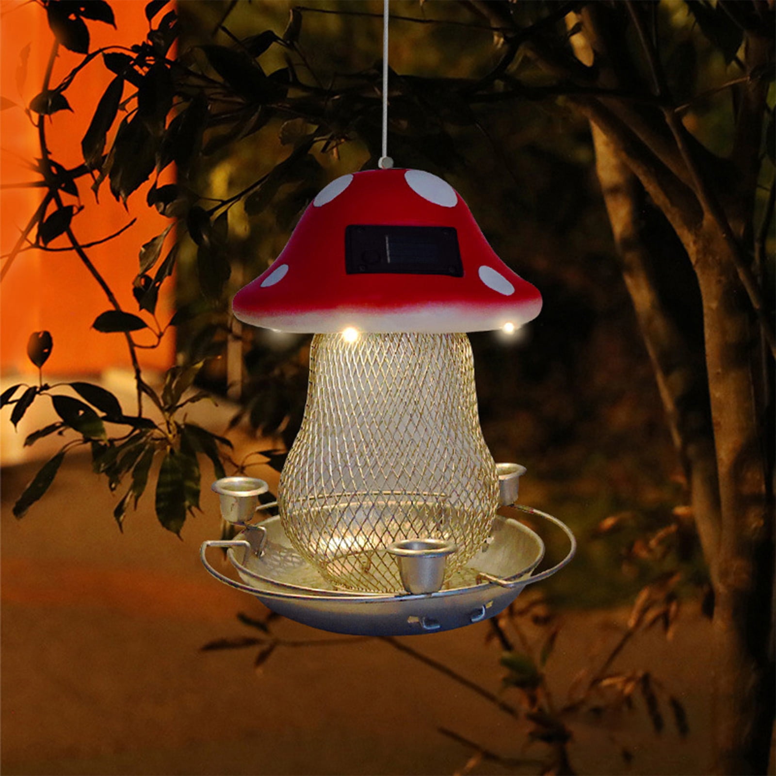 Resin Red Bird Feeder Hummingbird Feeder Hanging for Garden with Easy ...