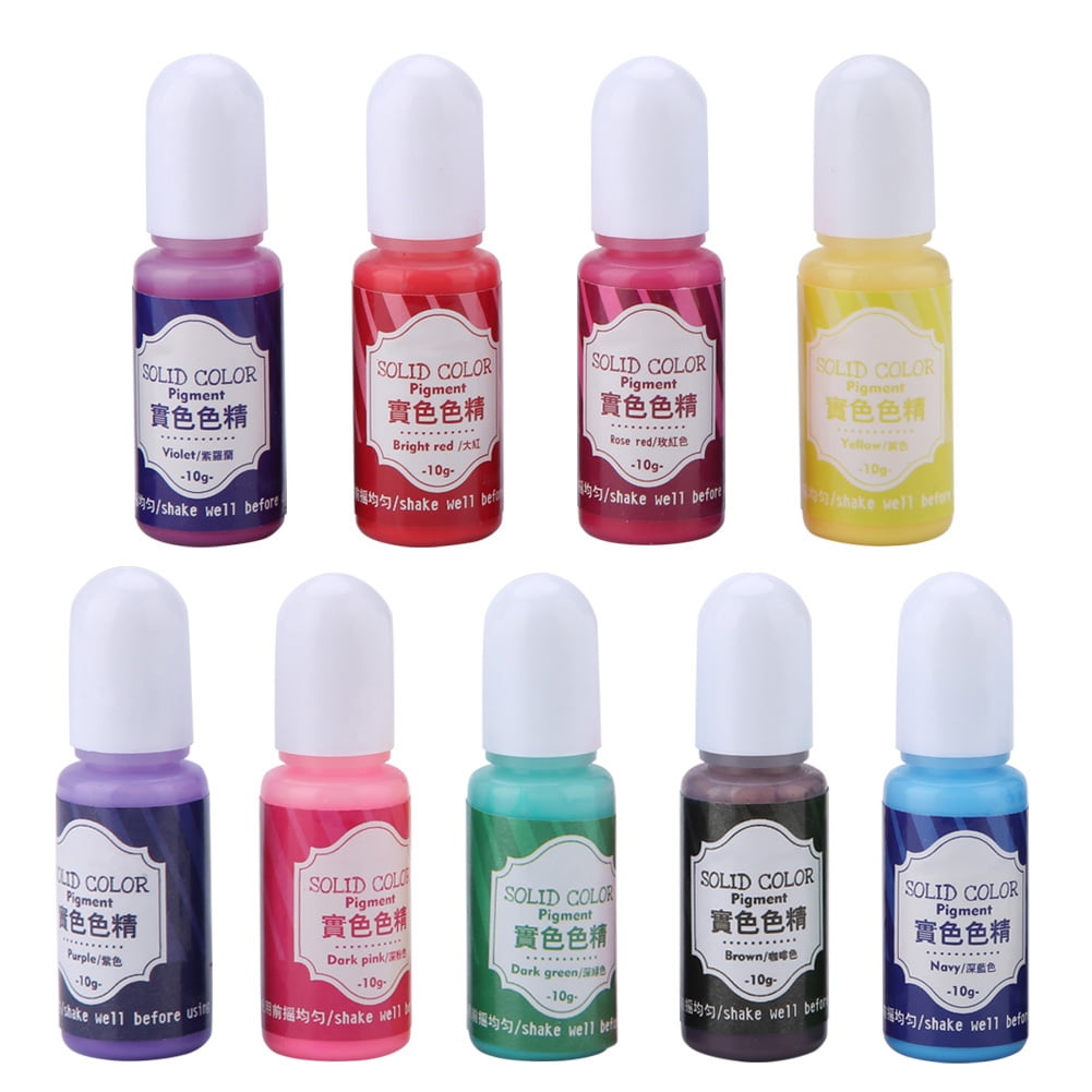 Resin, Resin Gel,9 Colors 10g Epoxy Resin Coloring Dye Colorant Pigment ...