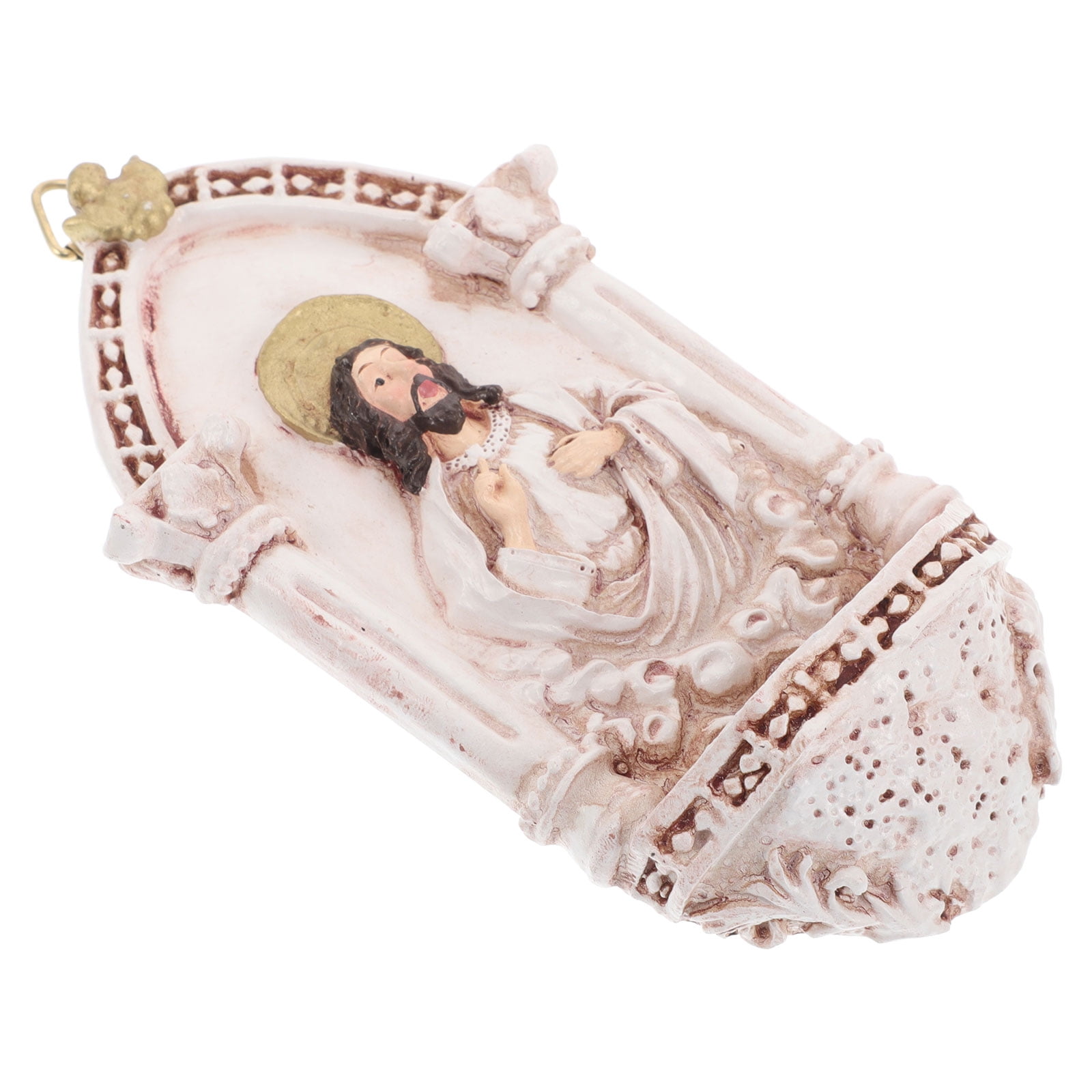 Resin Sacred Heart Of Jesus Holy Water Font Catholic Wall Plaque ...